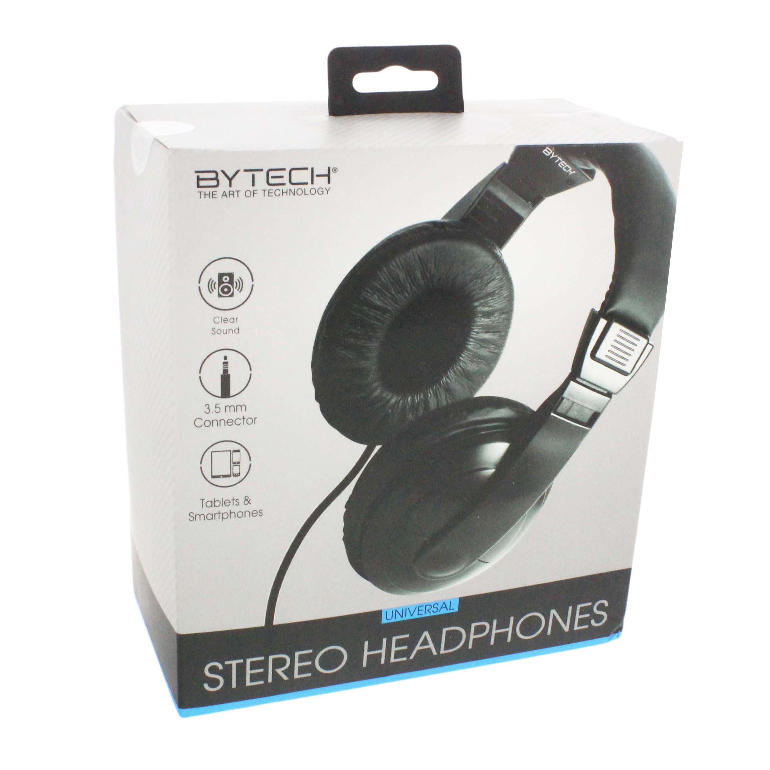 Bytech Black Wired Stereo Headphones - Shop Headphones at H-E-B