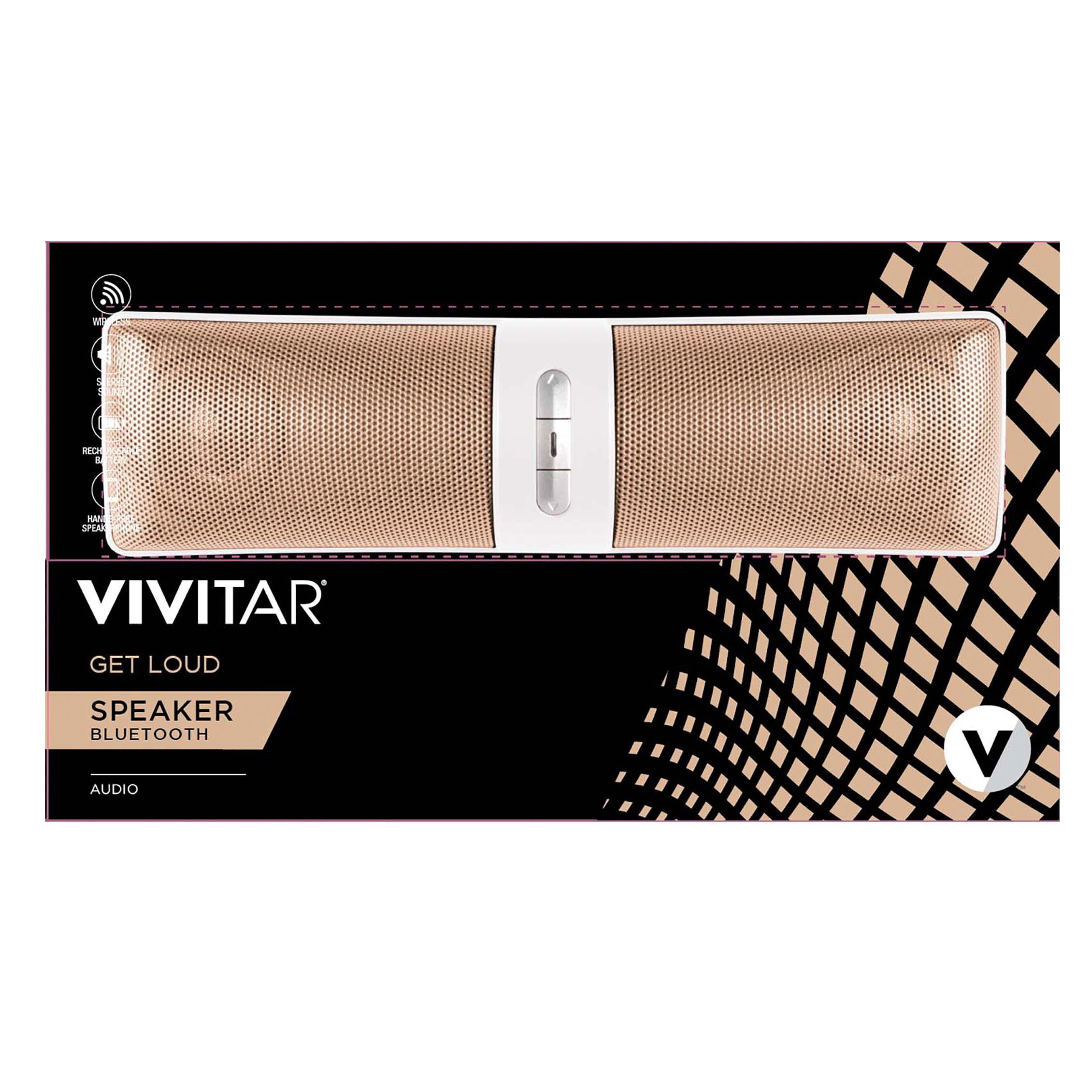 Vivitar Metallic Bluetooth Rechargeable Speaker Gold - Shop Speakers at ...