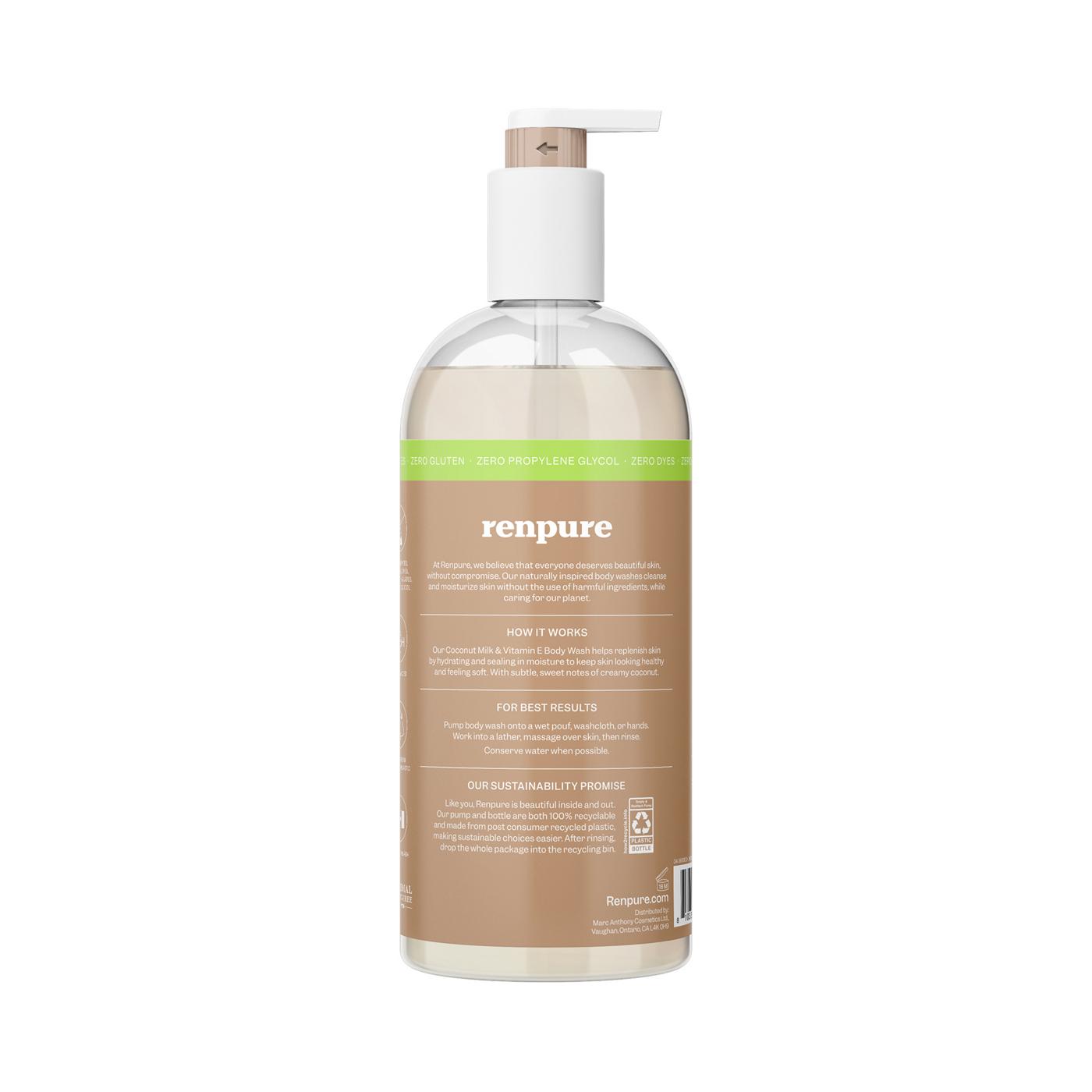Renpure Moisturizing Body Wash - Coconut Milk & Vitamin E - Shop Body ...