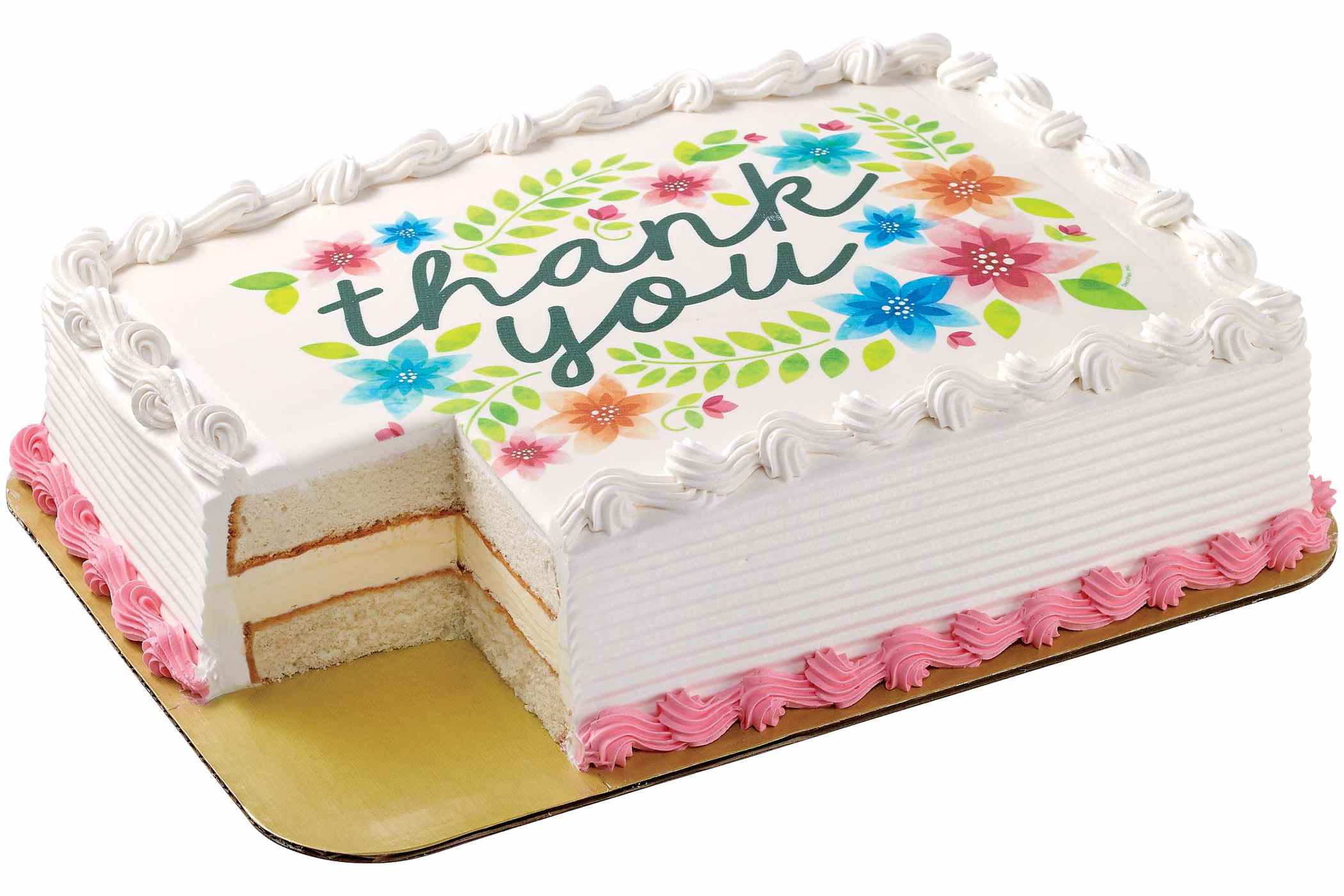 H-E-B Bakery Thank You Vanilla Ice Cream Cake - Shop Standard cakes at ...