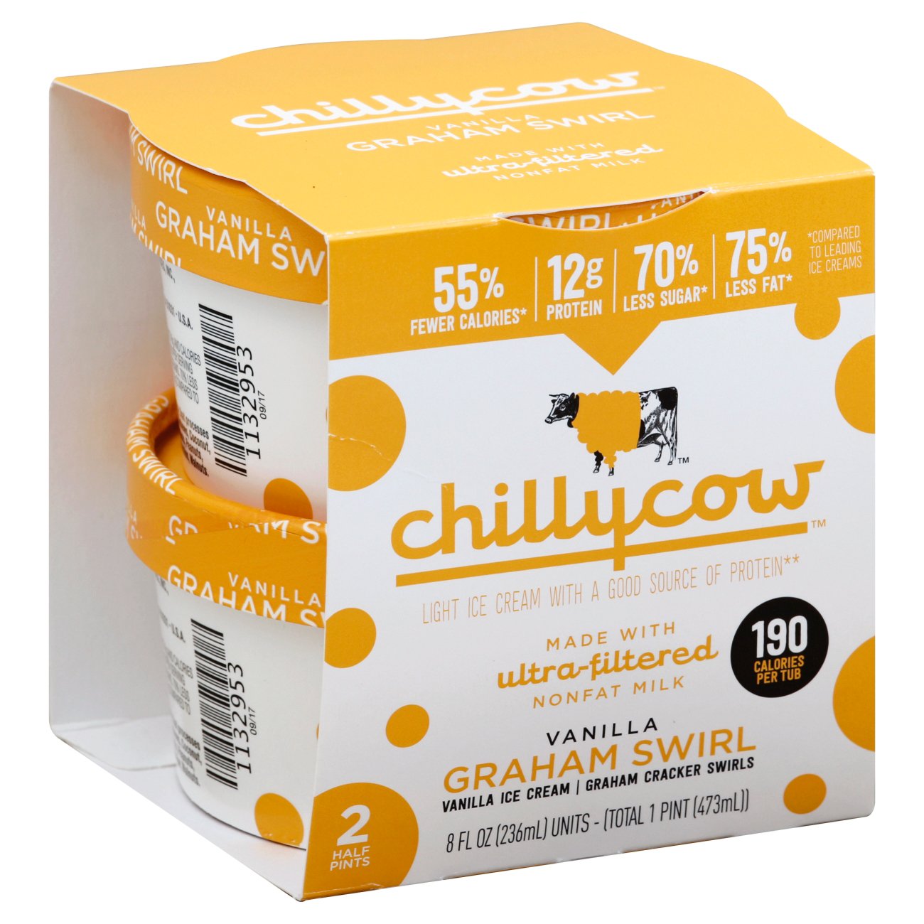 Chilly Cow Vanilla Graham Swirl Ice Cream Pints - Shop Ice cream at H-E-B