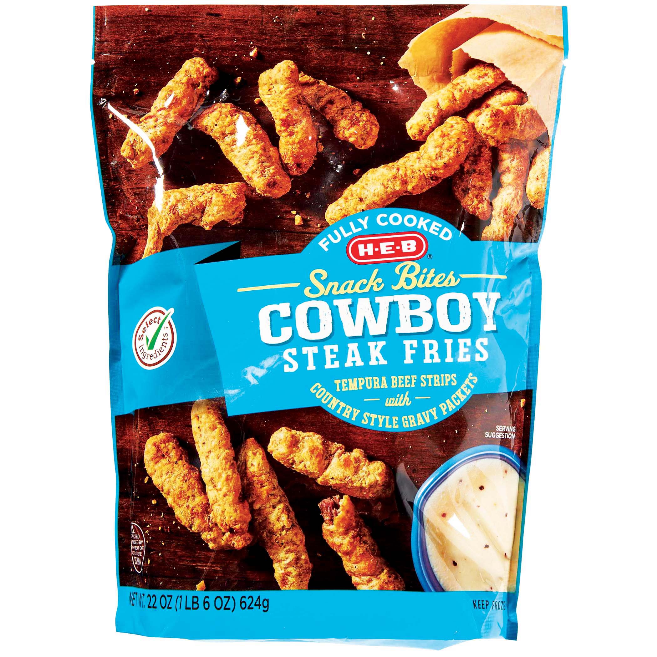 H-E-B Select Ingredients Fully Cooked Cowboy Steak Fries - Shop Chicken ...