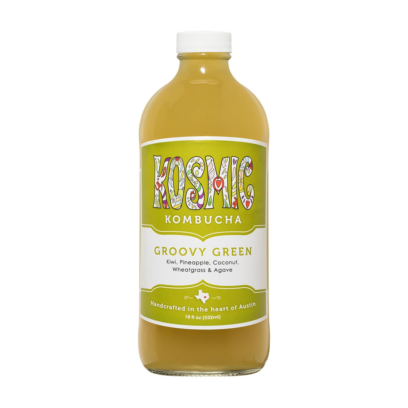 Kosmic Kombucha Groovy Green Kombucha - Shop Tea at H-E-B