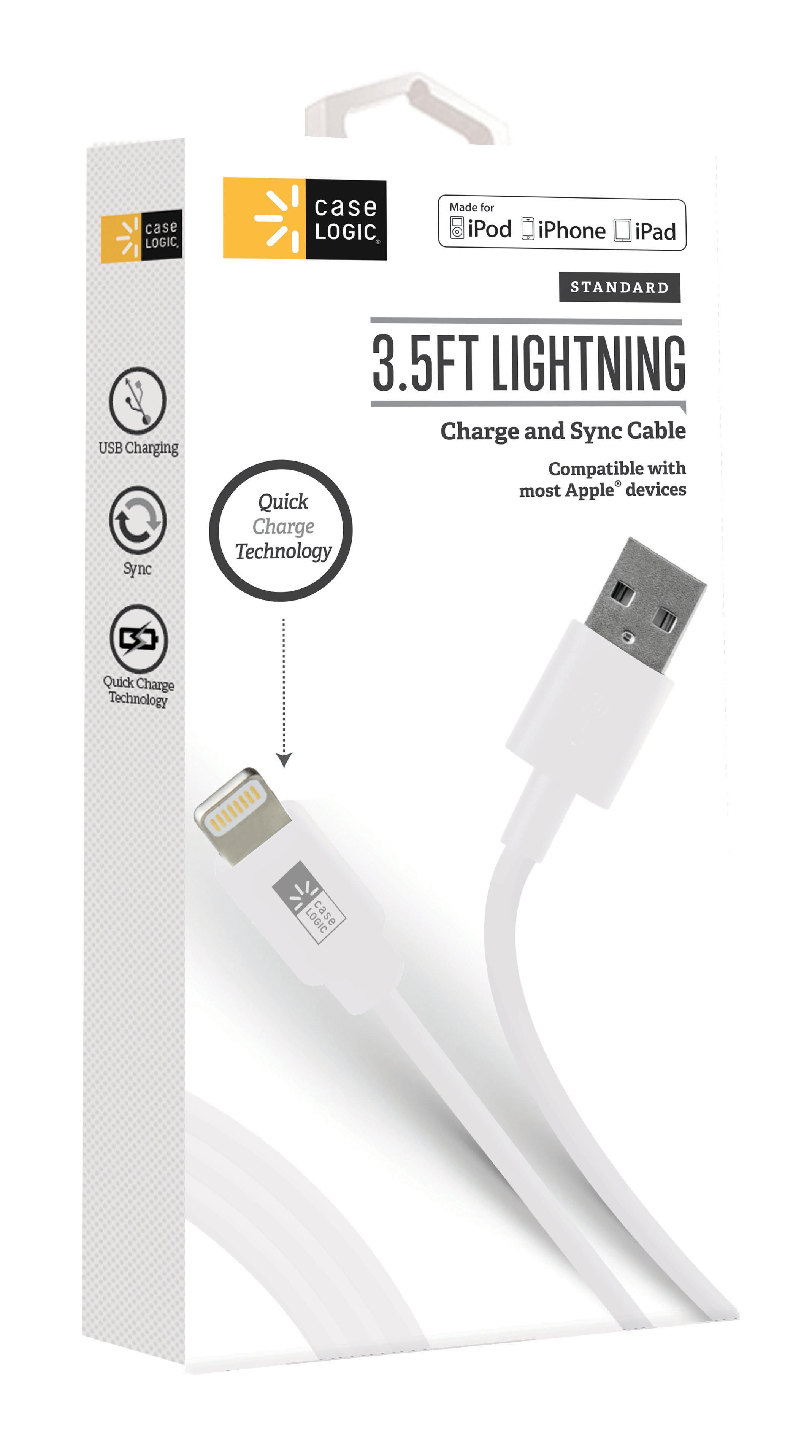 Case Logic iPhone Lightning Cable White - Shop Phone chargers at H-E-B
