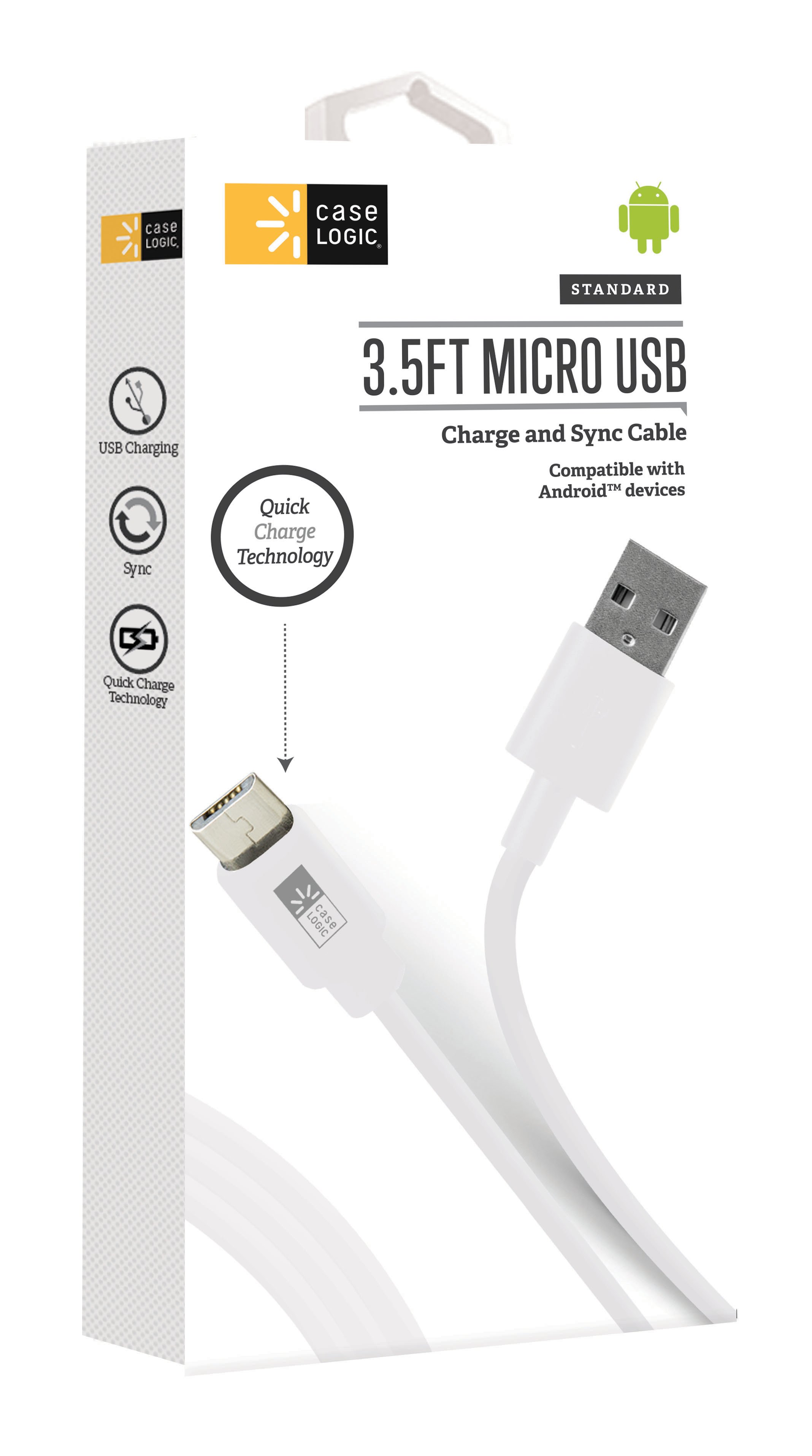 Case Logic White Micro Cable - Shop Phone chargers at H-E-B