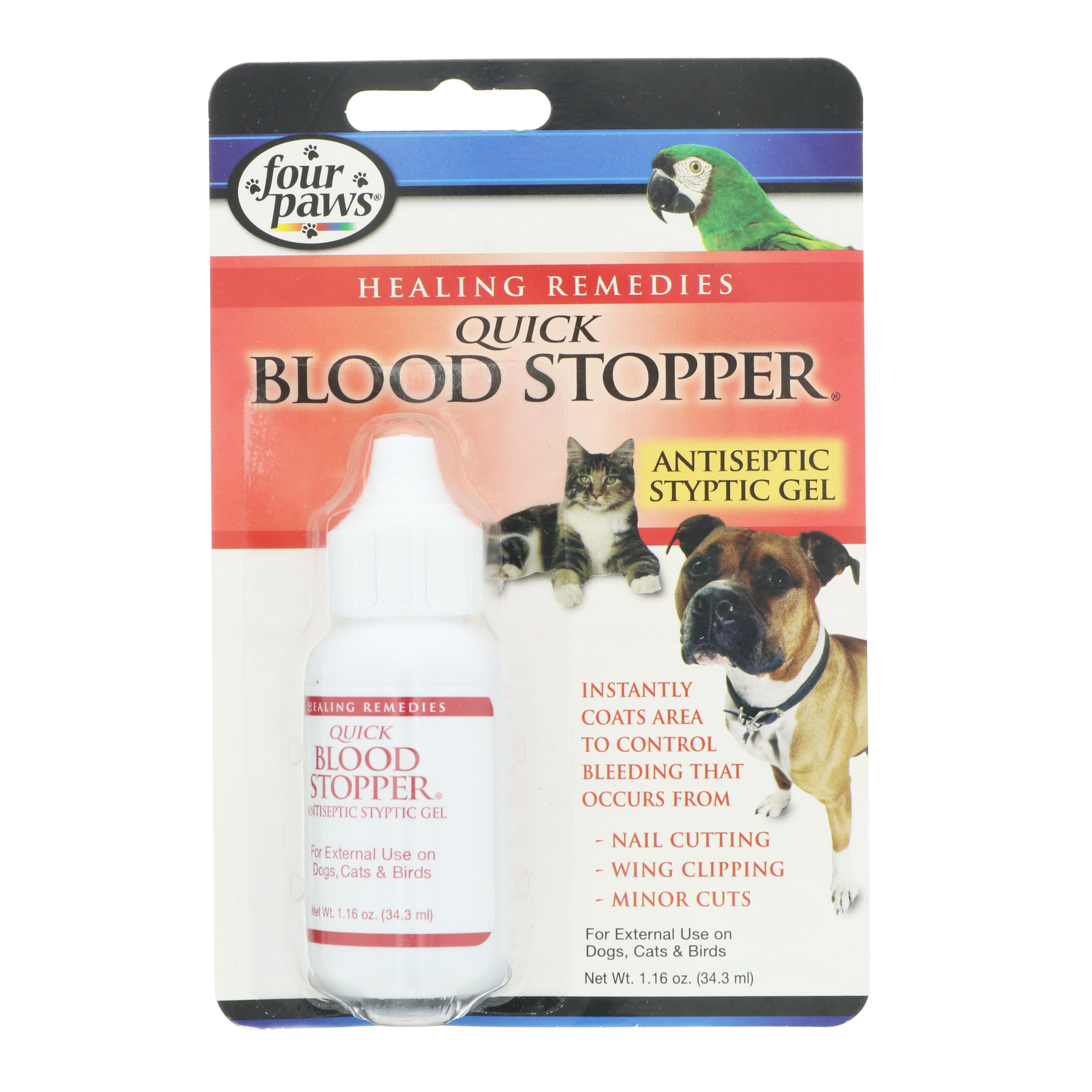 Four Paws Quick Blood Stopper Antiseptic Styptic Gel - Shop Healthcare ...