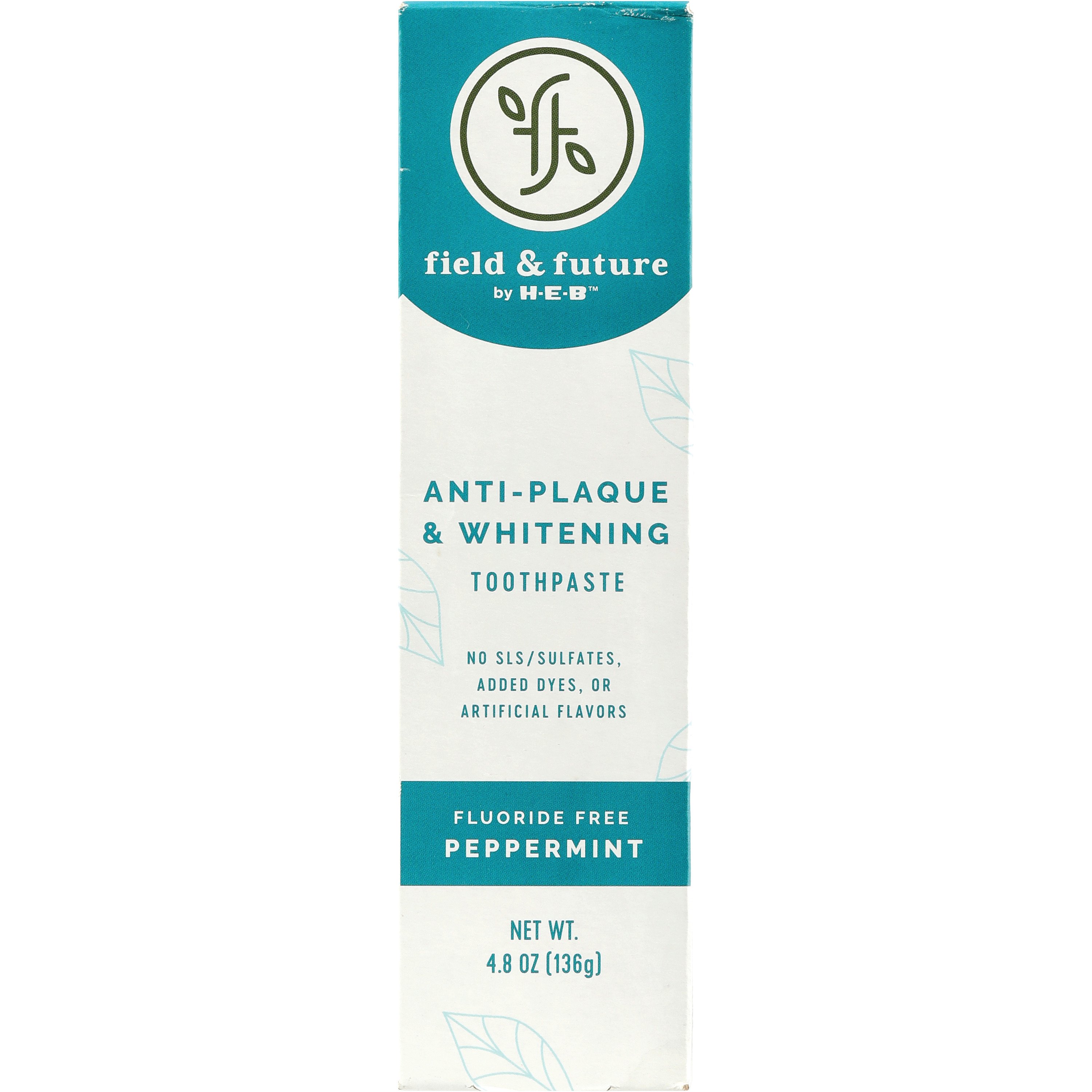 Field & Future by H-E-B Anti-Plaque & Whitening Fluoride-Free ...