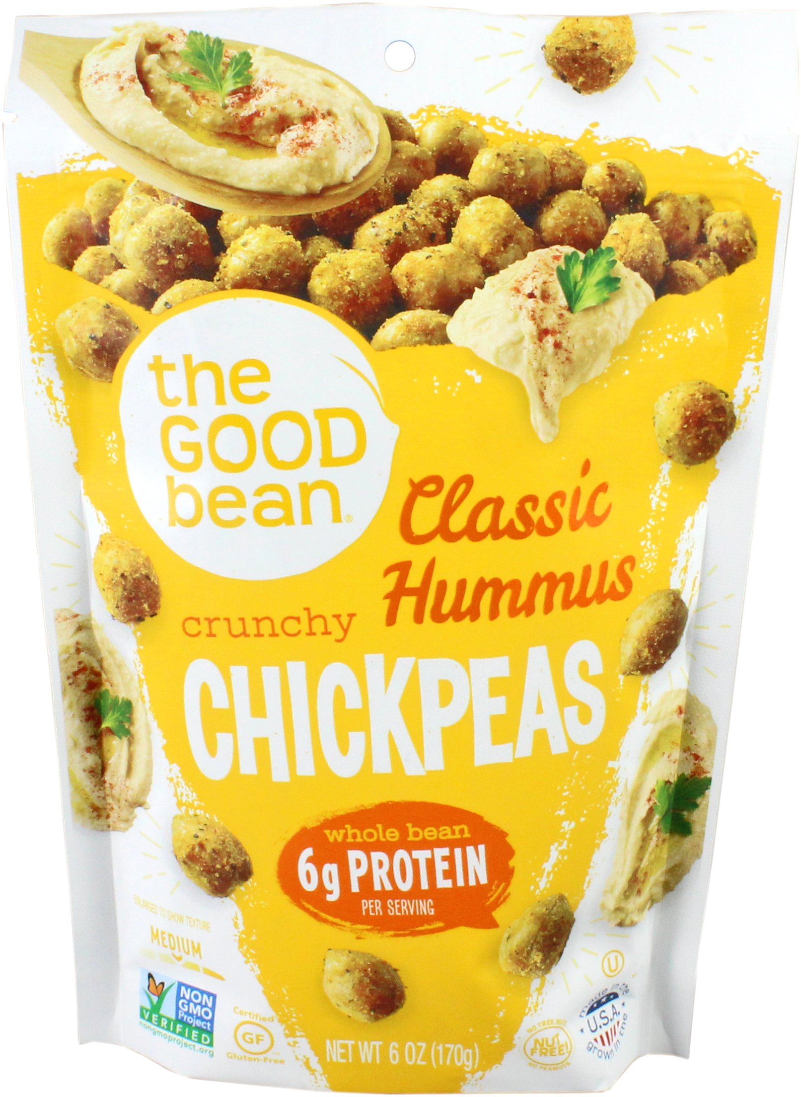 The Good Bean Classic Hummus Flavored Crunchy Chickpeas, 6 oz | Central ...
