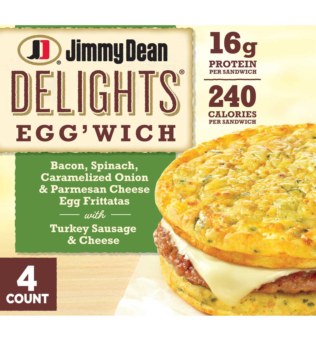 Jimmy Dean Bacon, Spinach, Onion Egg'wich - Shop Sandwiches at H-E-B