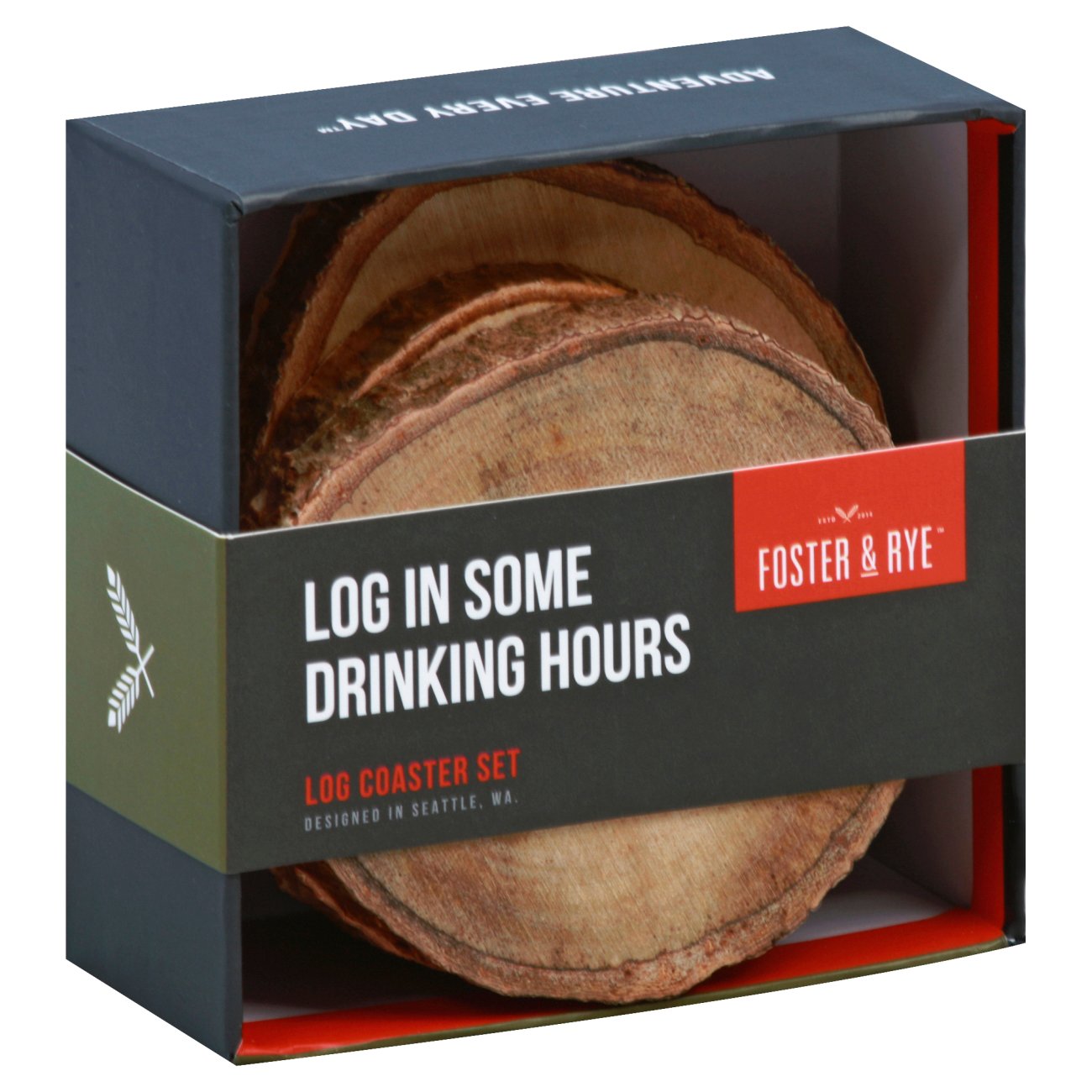 Foster & Rye Log Coaster Set - Shop Bar tools at H-E-B