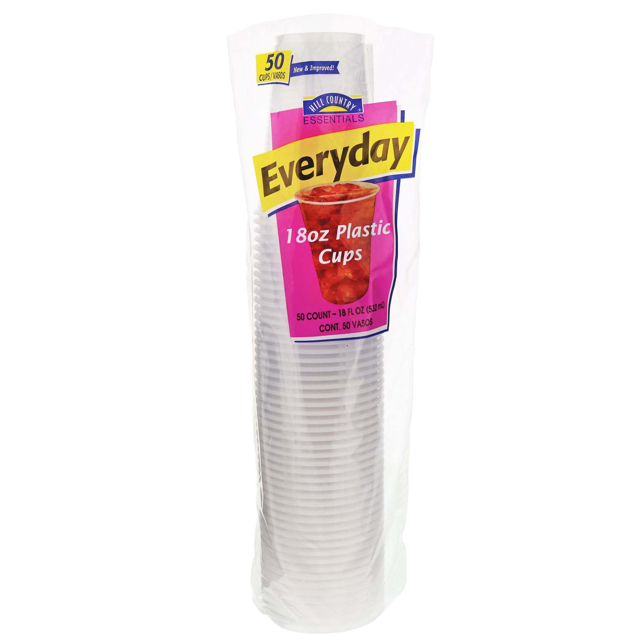 Hill Country Essentials Everyday 18 oz Plastic Cups, 50 ct | Joe V's ...