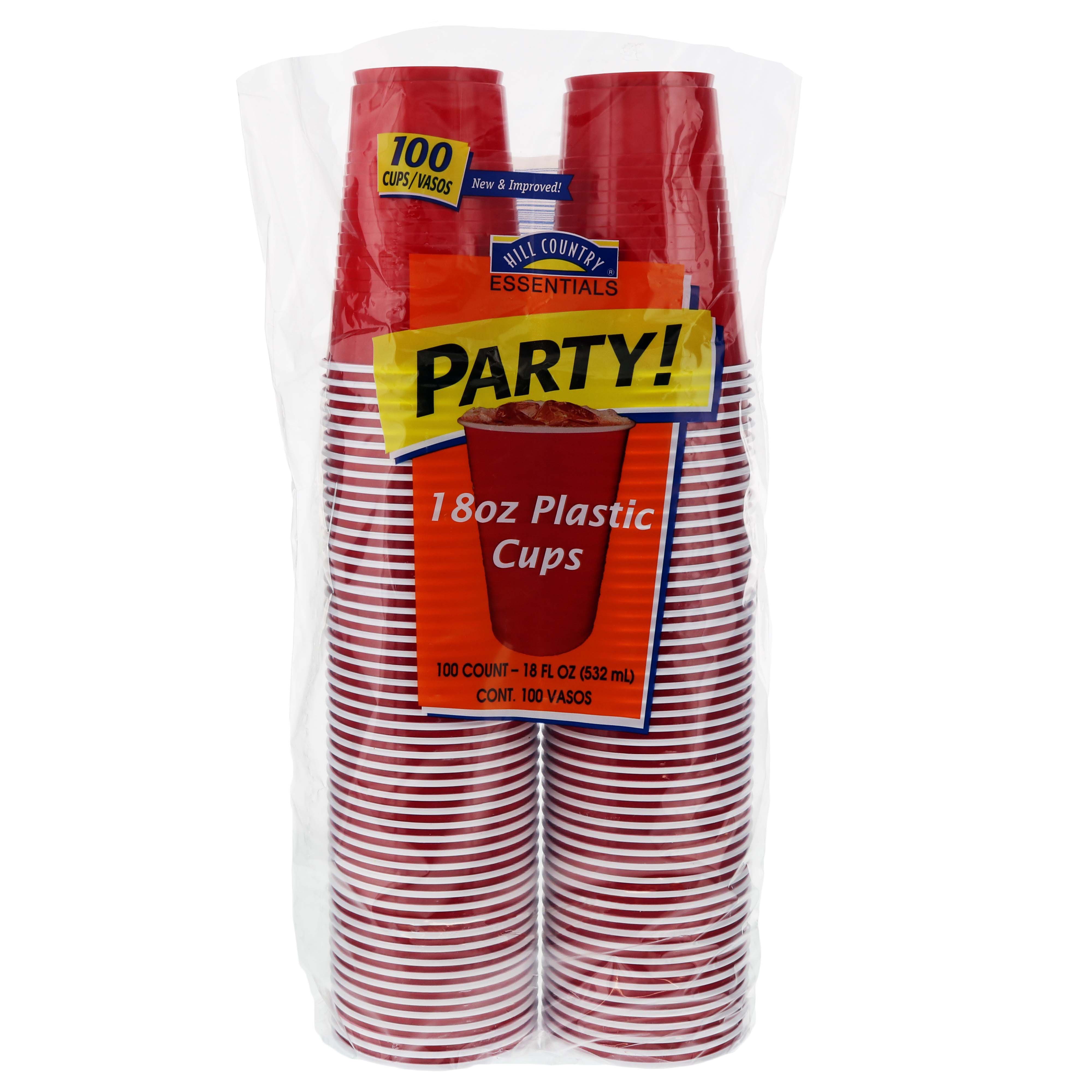 Hill Country Essentials Party 18 oz Plastic Cups - Shop Drinkware at H-E-B