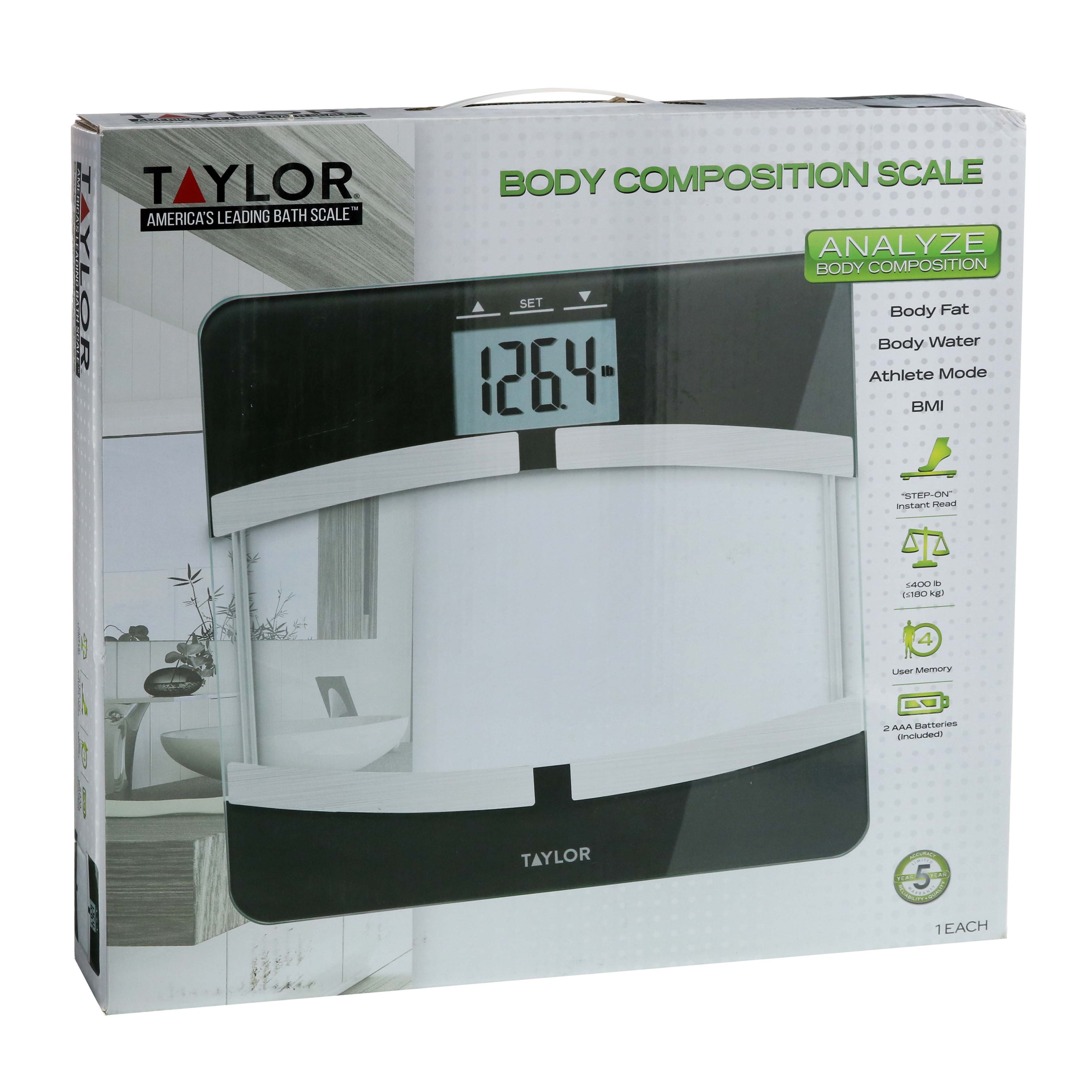 Taylor Everyday Glass Bath Scale - Shop Thermometers & monitors at H-E-B