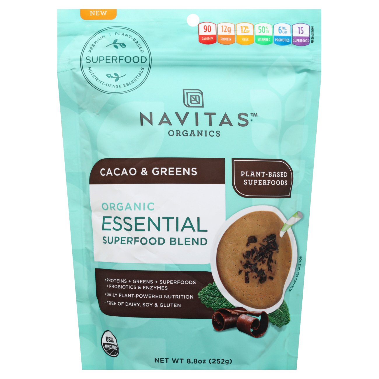 Navitas Organics Essential Blend Cacao & Greens - Shop Diet & fitness ...