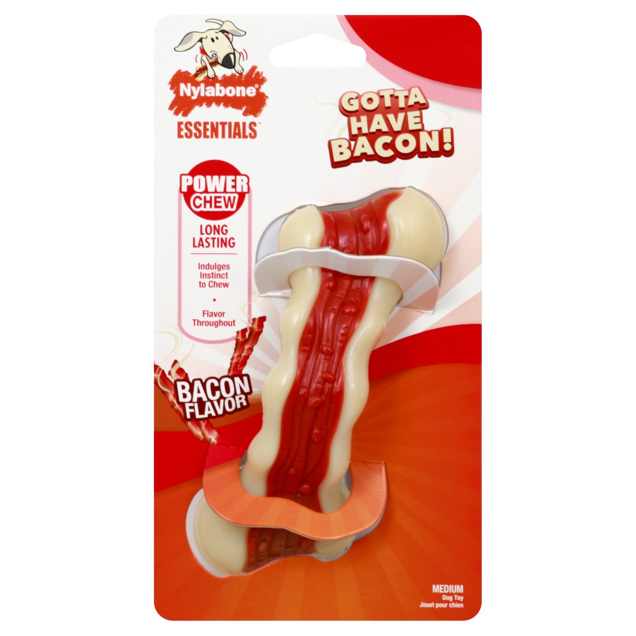 Nylabone Essentials Bacon Flavor Power Chew Bone - Shop Chew Toys at H-E-B Nylabone Essentials Bacon Flavor Power Chew Bone - Shop Chew Toys at H-E-B