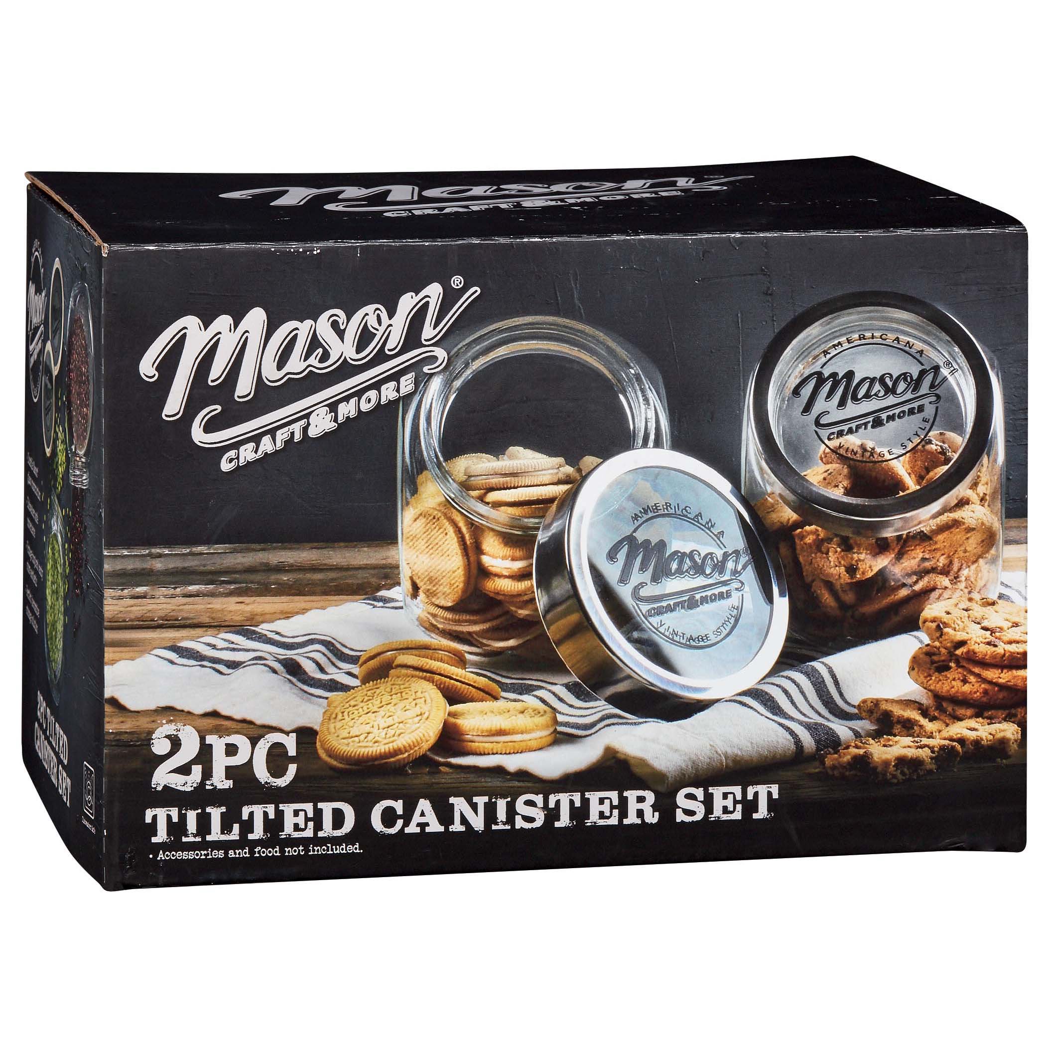 Mason Craft & More Tilted Glass Canister - Shop Food Storage at H-E-B