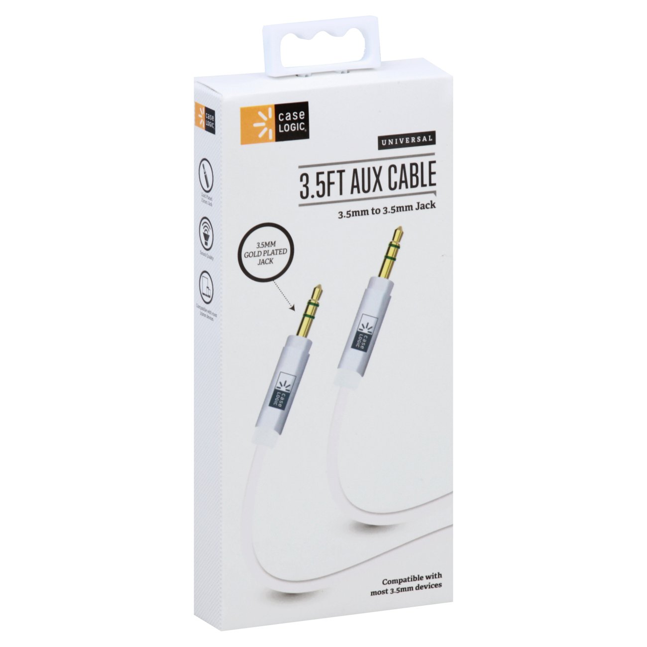 Case Logic Aux Round 3.5 To 3.5 Cable - Shop Connection cables at H-E-B