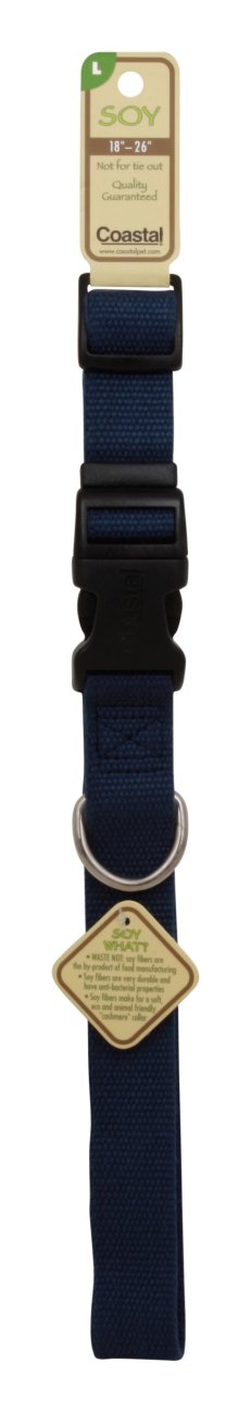 Coastal Pet Products Soy Fiber Indigo Adjustable Large Dog Collar ...