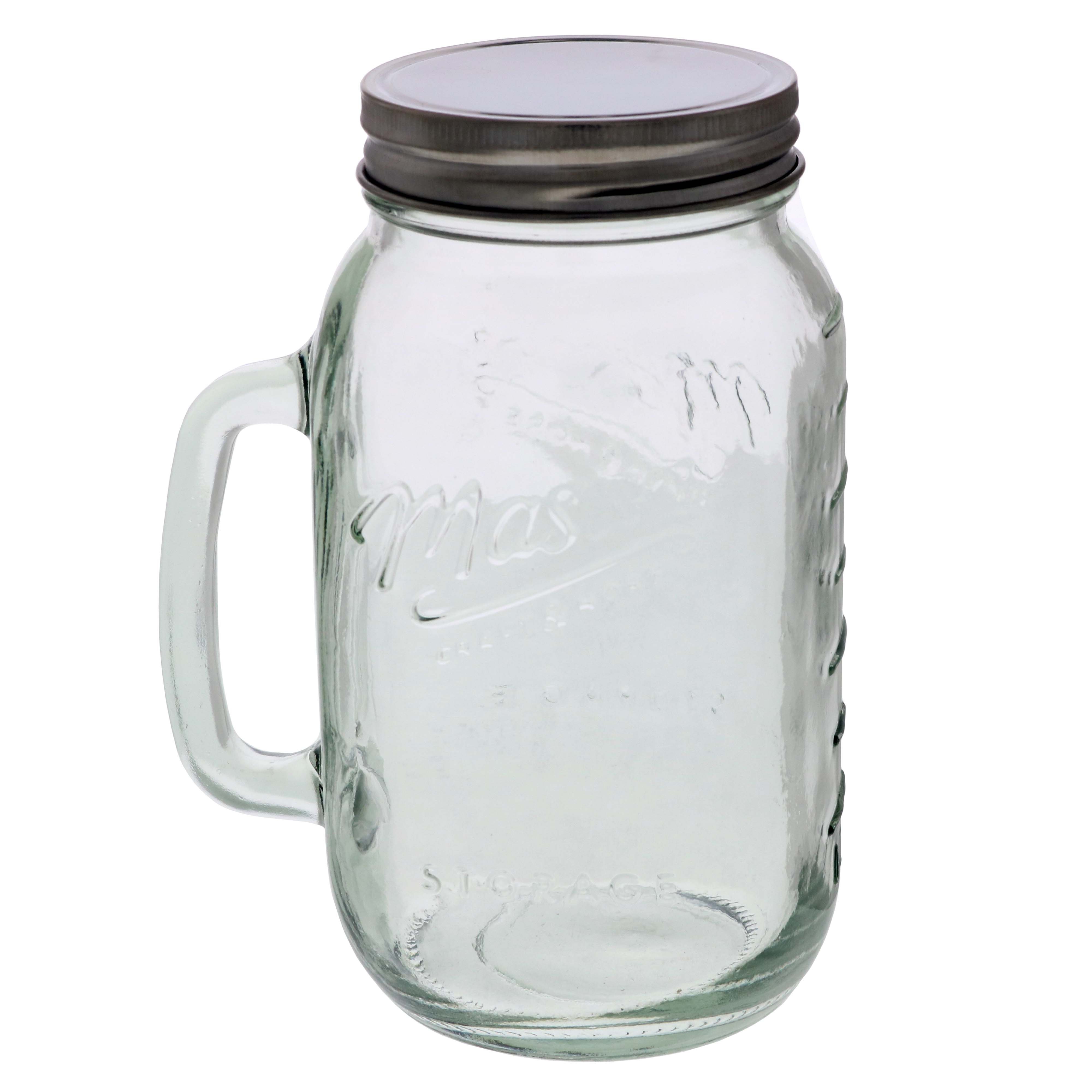 Mason Craft & More Glass With Lid And Handle - Shop Glasses & mugs at H-E-B