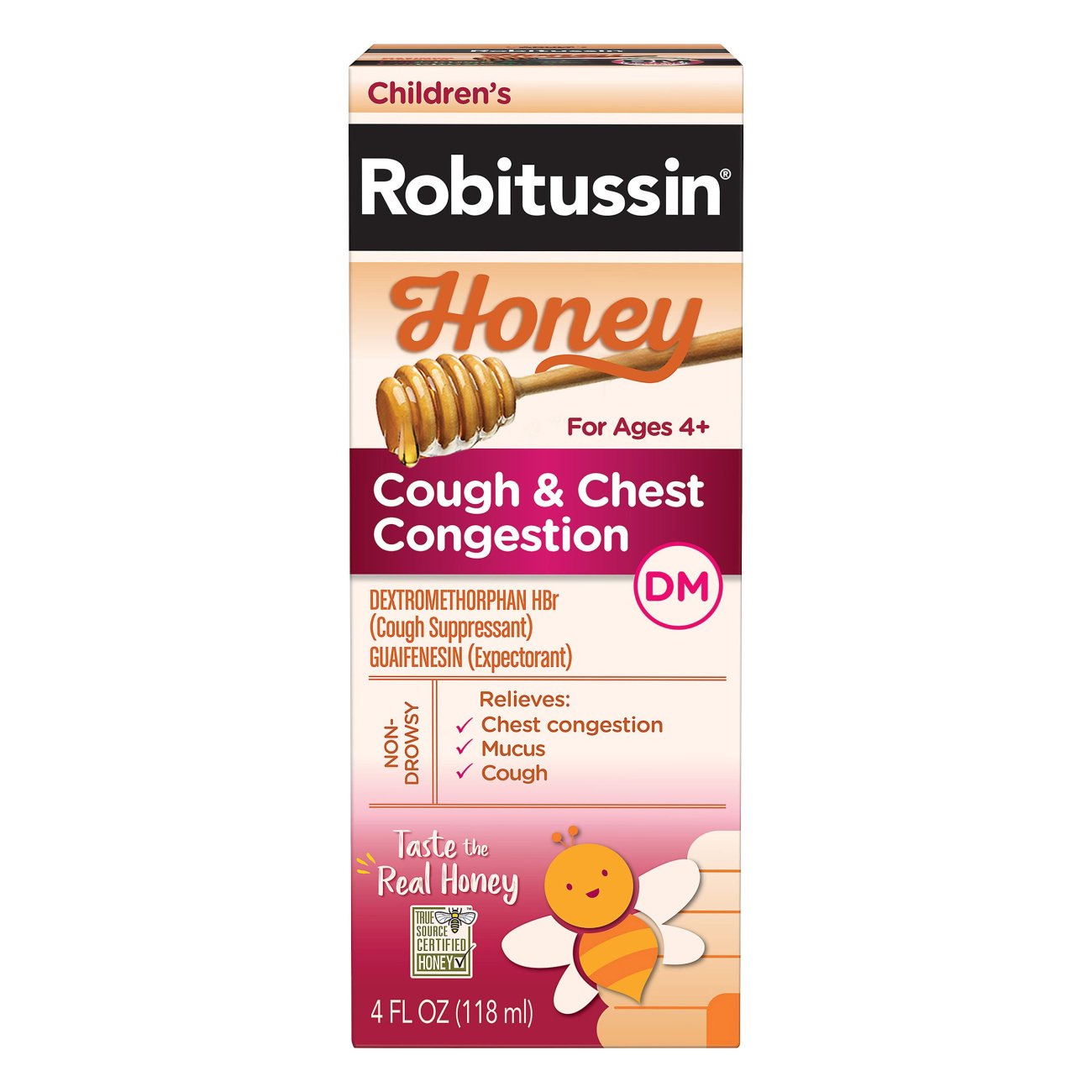 Robitussin Children's Honey Cough + Chest Congestion DM Cough ...