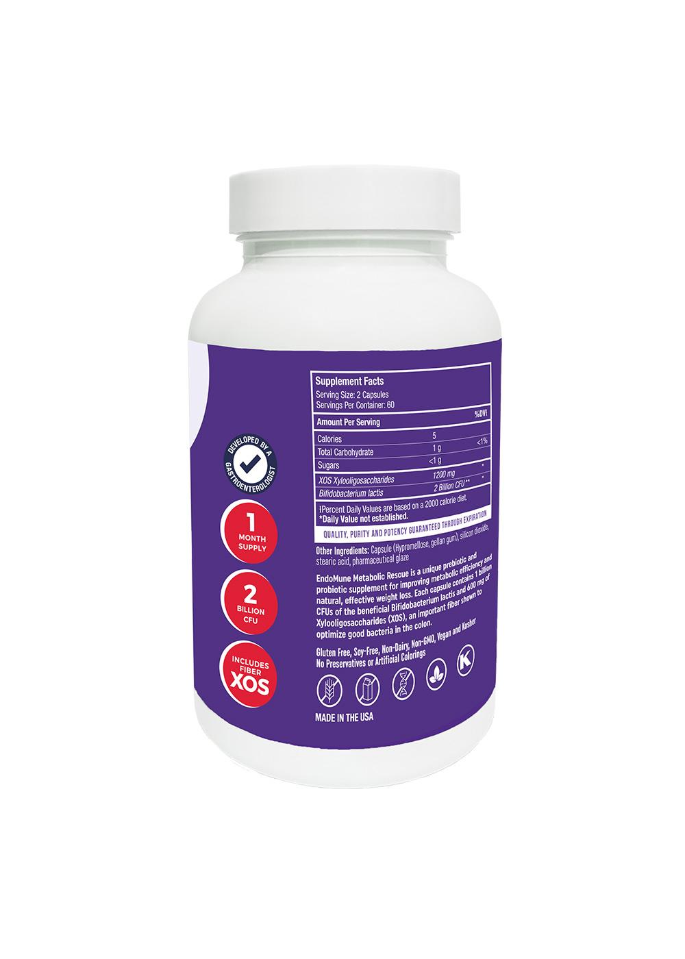 EndoMune Metabolic Rescue Prebiotic & Probiotic Capsules - Shop Diet ...