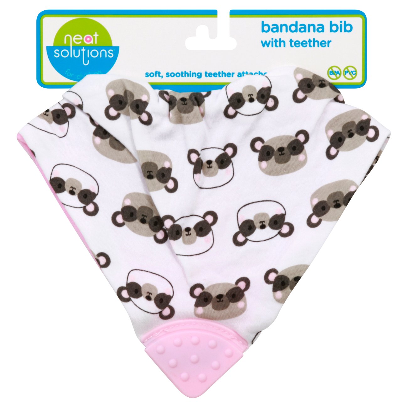 Neat Solutions Panda Bandana Bib with Teether - Shop Bibs at H-E-B