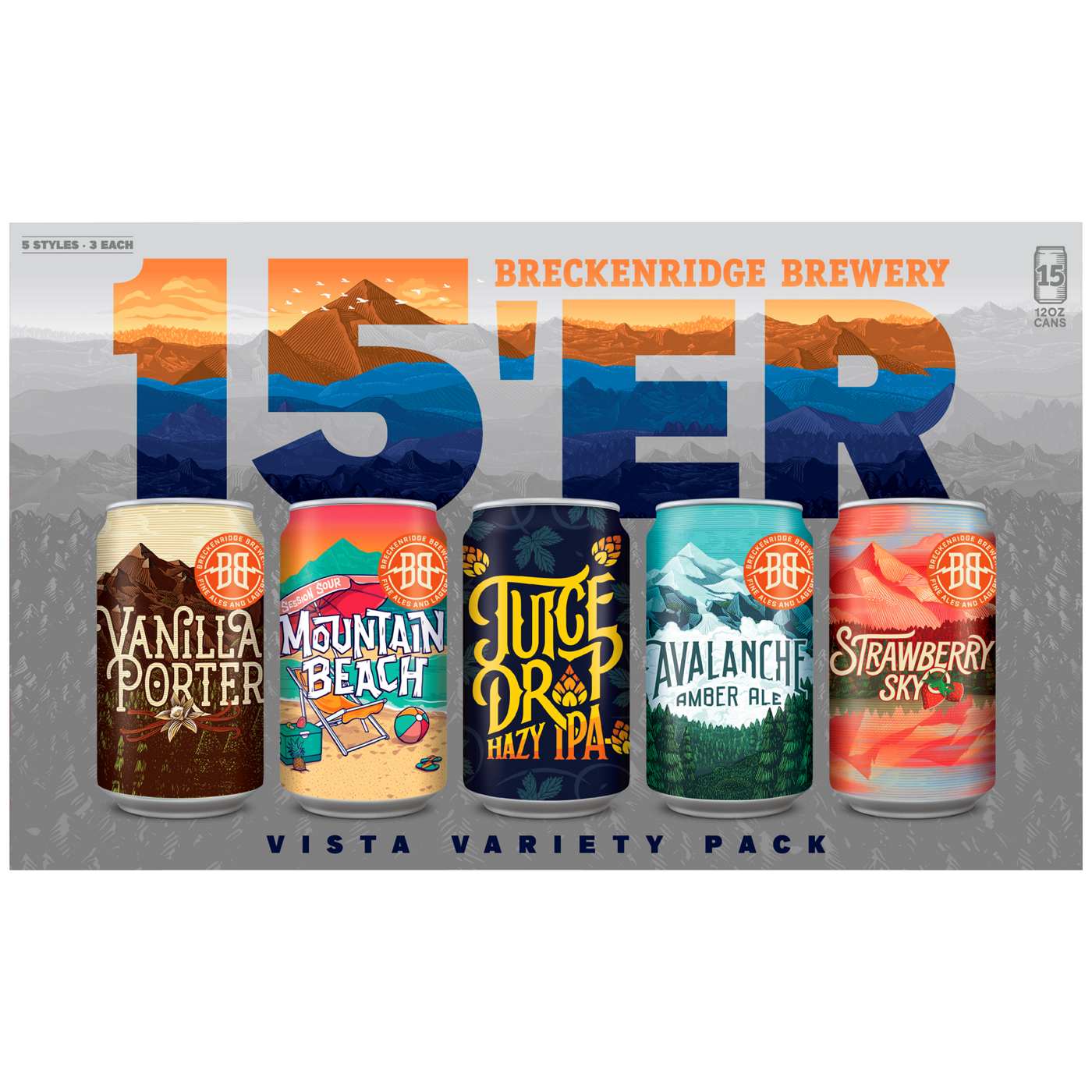 Breckenridge 15'er Vista Variety Craft Beer 15 pk Cans - Shop Beer at H-E-B