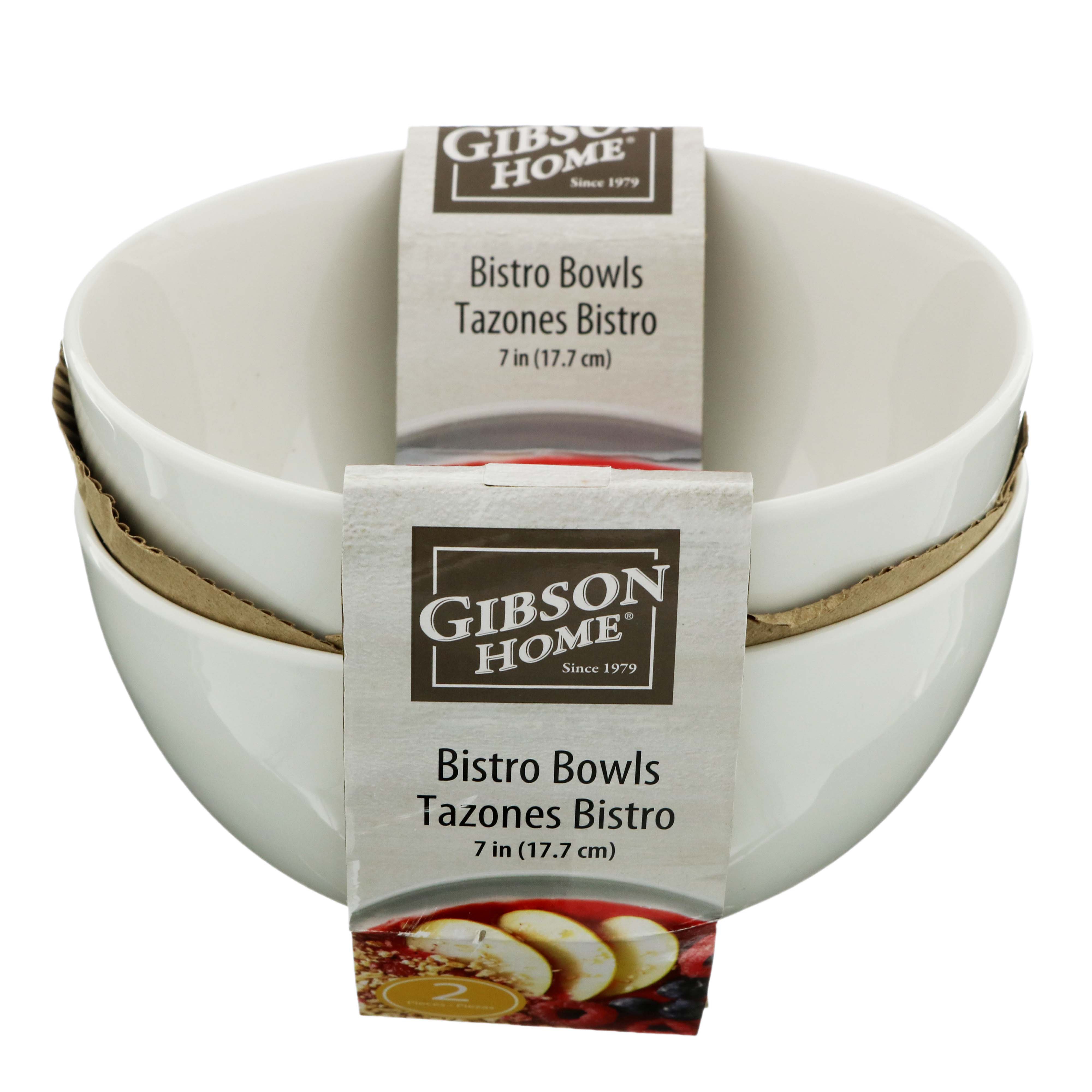 Gibson Home Bistro 7 in. Bowls White - Shop Dishes at H-E-B
