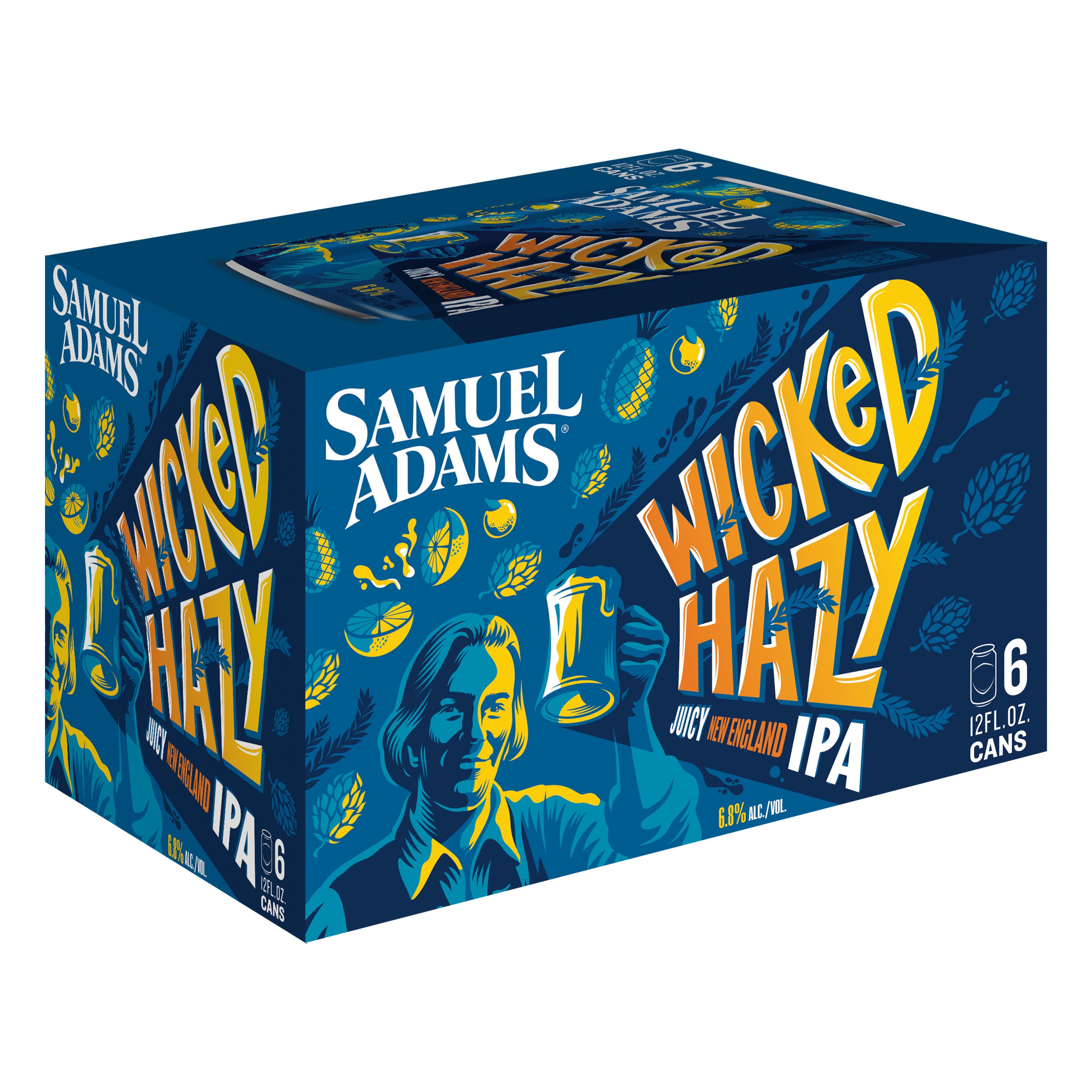 Samuel Adams Wicked Hazy New England IPA Beer 12 oz Cans - Shop Beer at ...