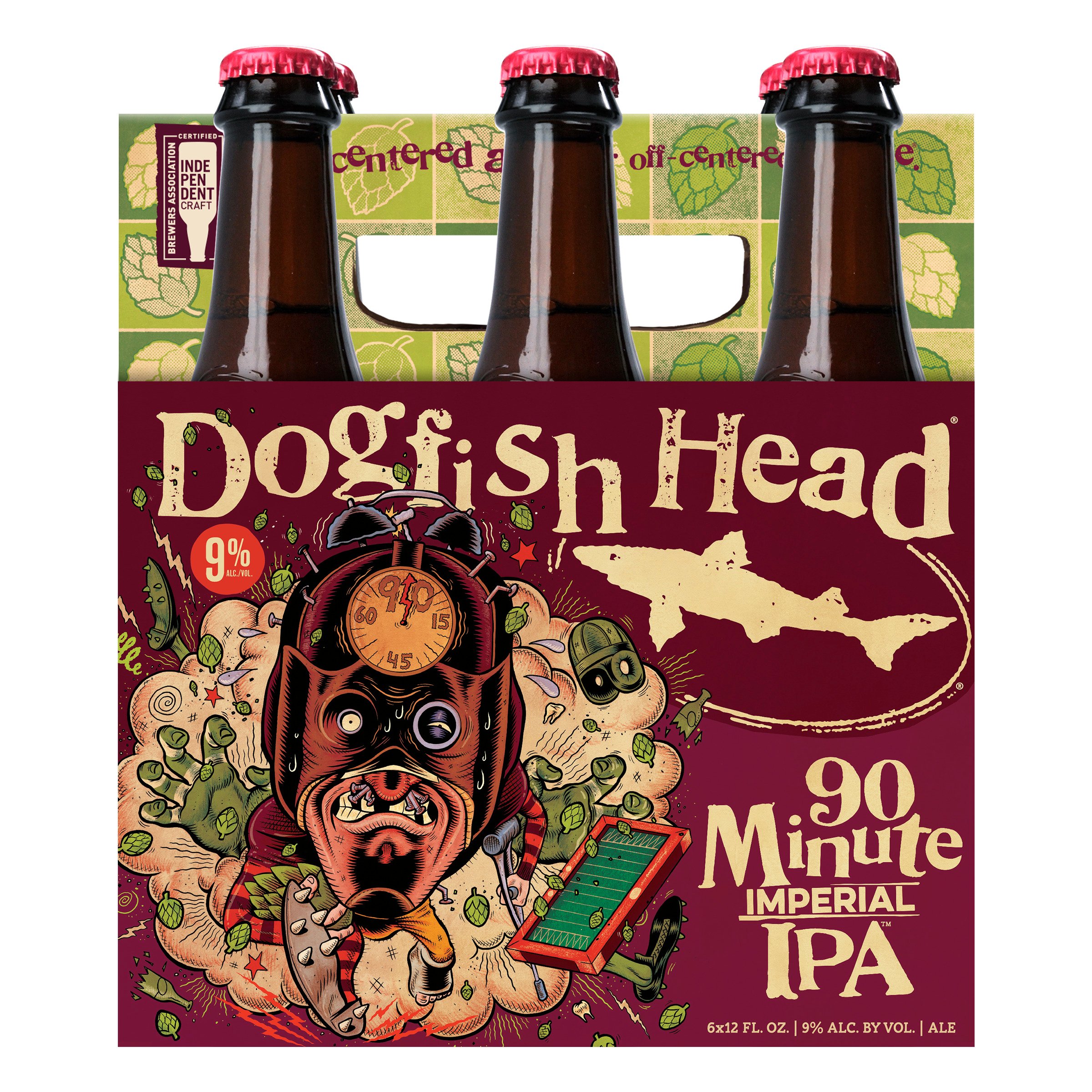 Dogfish Head 90 Minute IPA Craft Beer 6 pk Bottles - Shop Beer at H-E-B