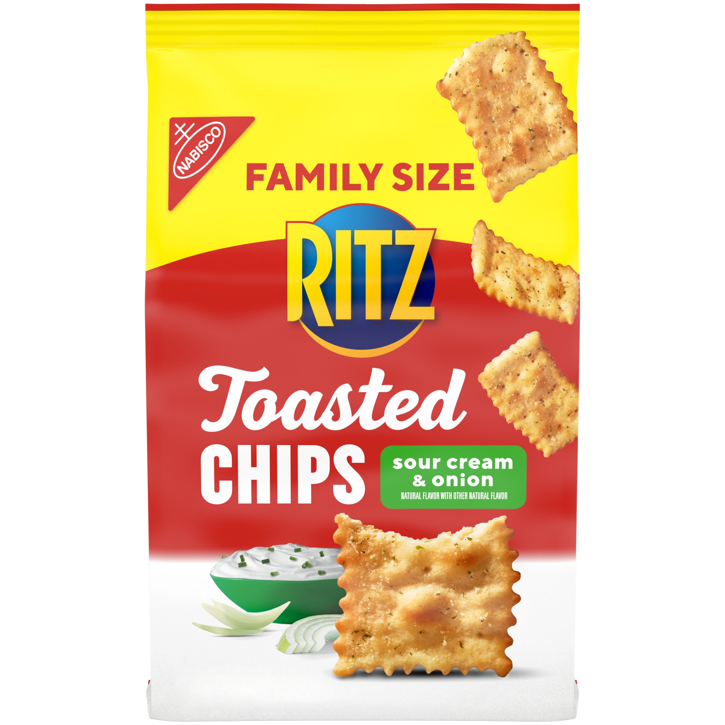 Ritz Toasted Chips Sour Cream and Onion Crackers Family Size - Shop ...