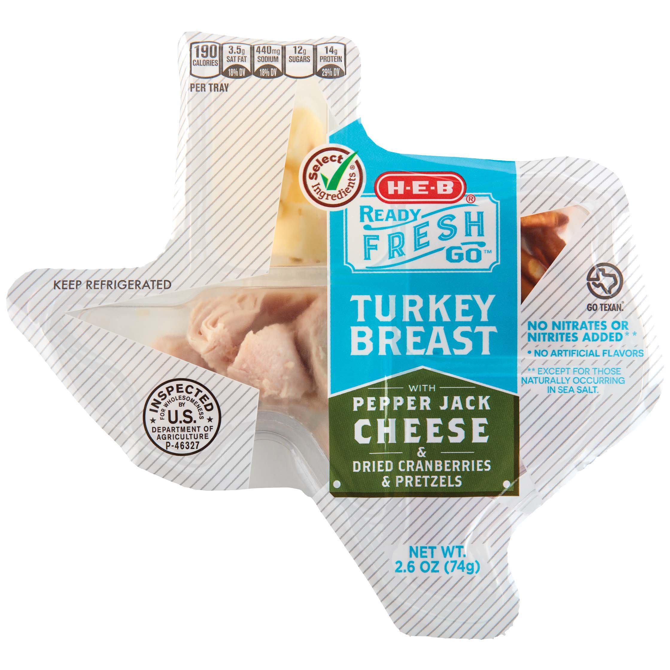 H-E-B Select Ingredients Turkey Breast with Pepper Jack Cheese Snack ...