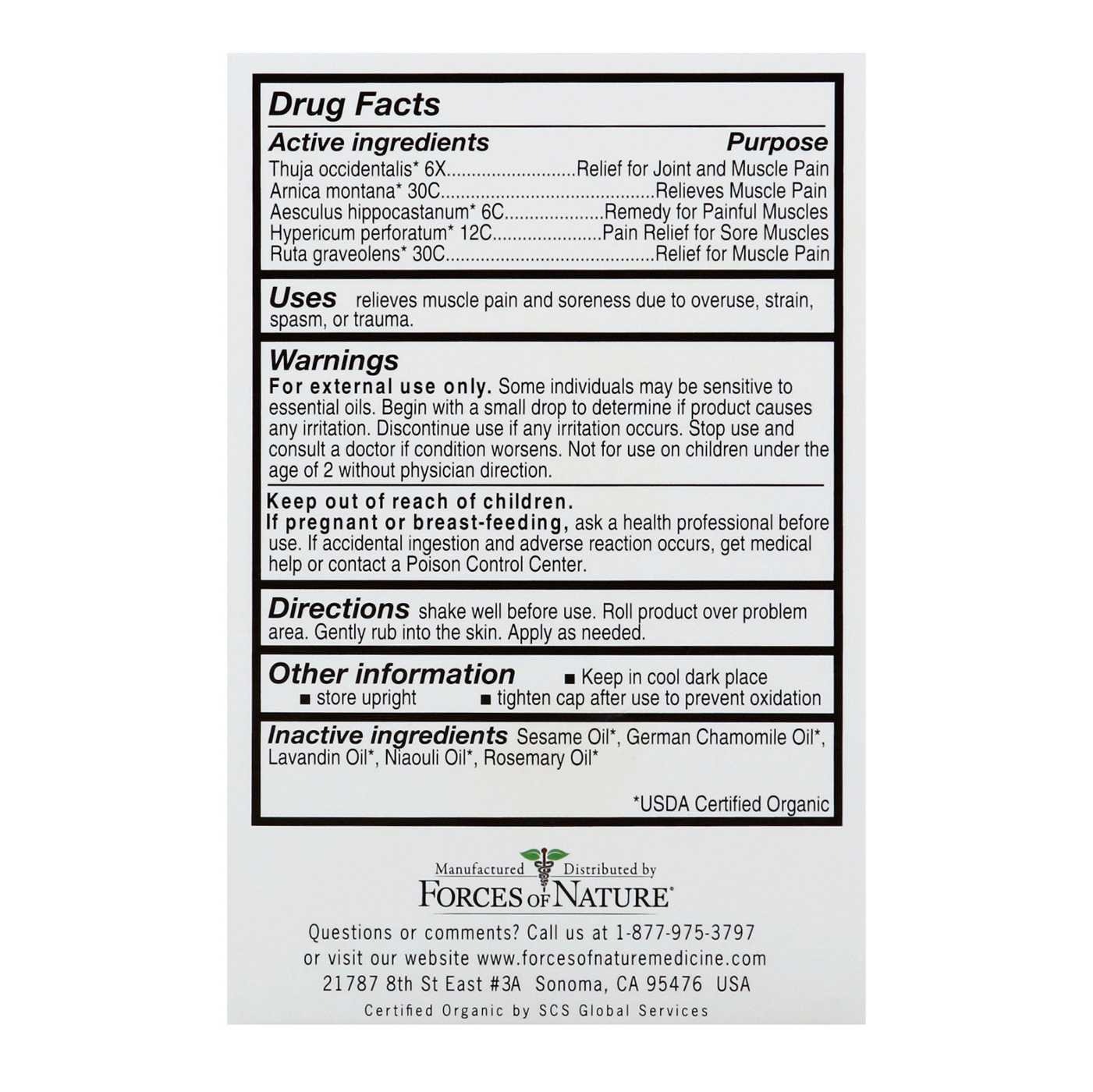 Forces of Nature Muscle Pain Roll On Pain Relief - Shop Muscle & joint ...