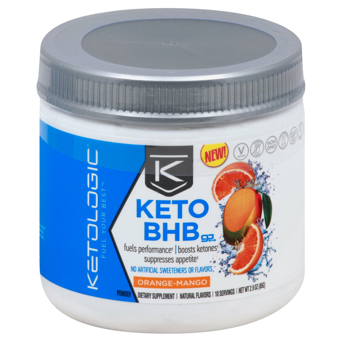 Ketologic Keto BHB Exogenous Ketone Orange Mango Powder - Shop Diet ...