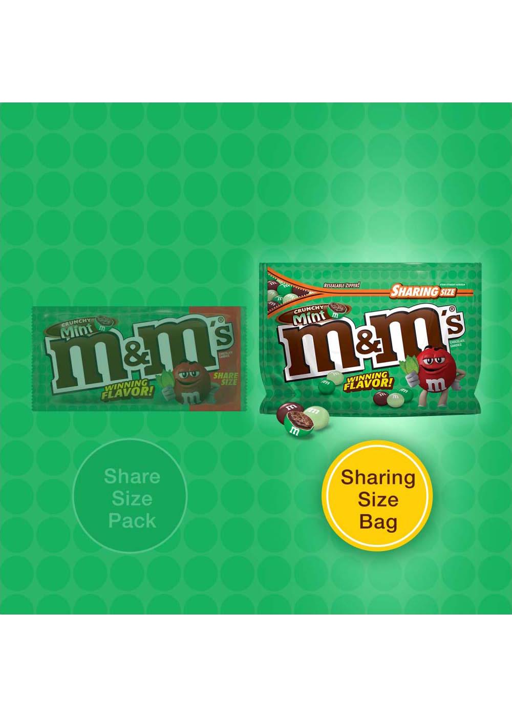 M&M's Crunchy Mint Winning Vote Flavor Chocolate Candy Sharing Size Bag ...
