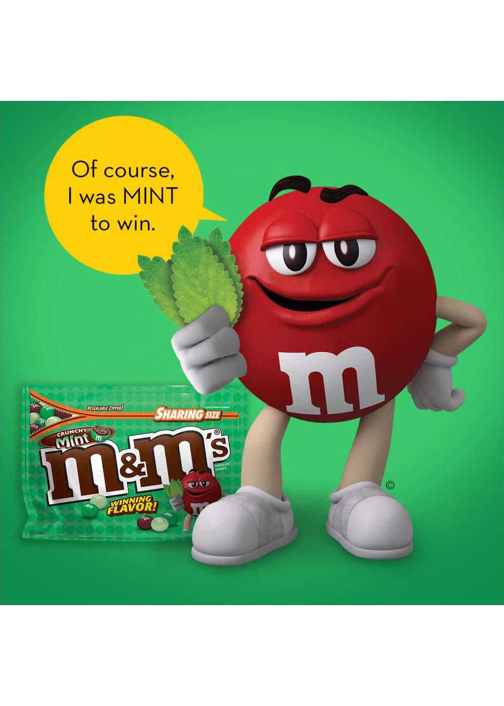 M&M's Crunchy Mint Winning Vote Flavor Chocolate Candy Sharing Size Bag ...