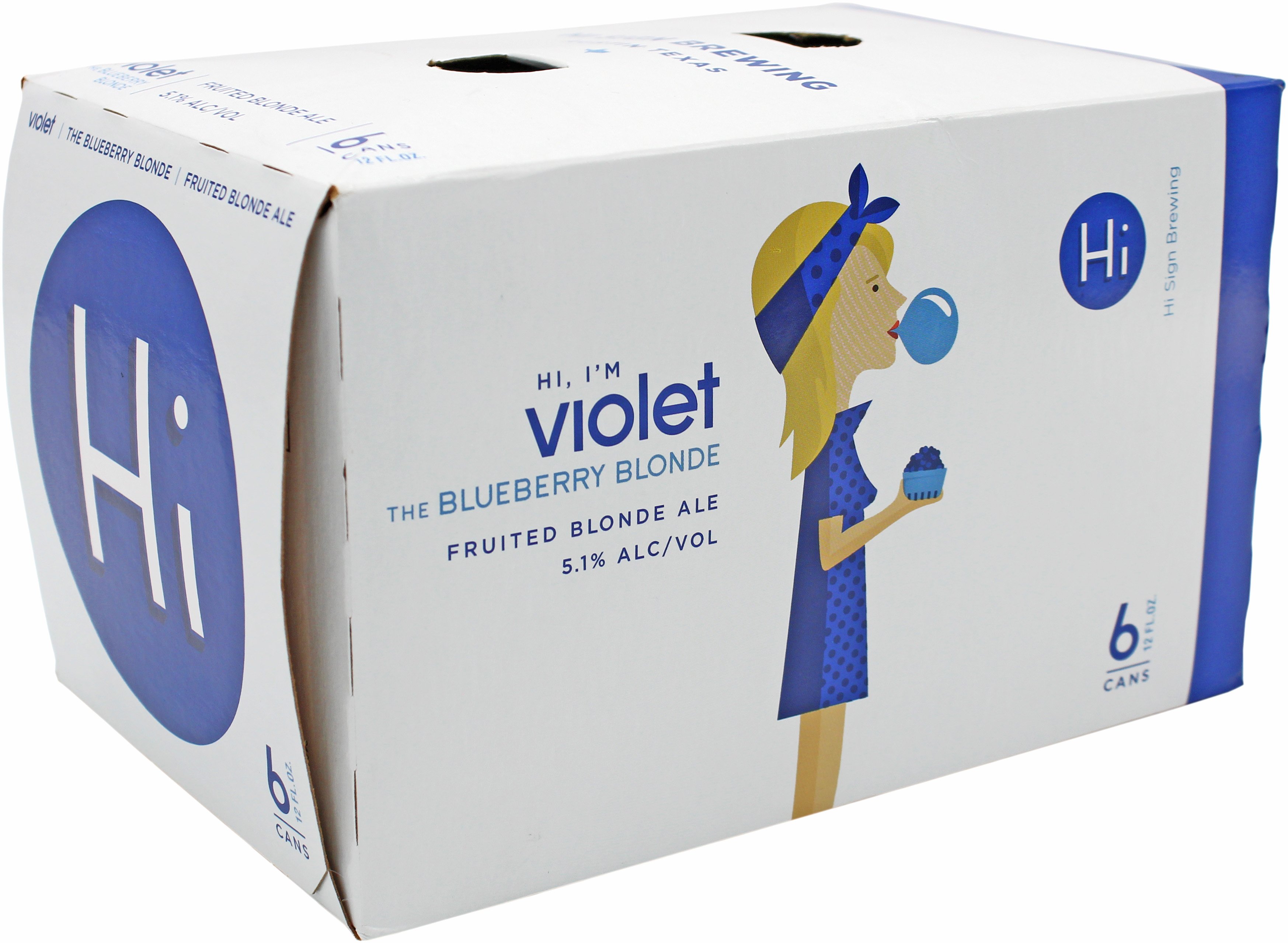Hi Sign Brewing Violet Blueberry Blonde Ale Beer 12 oz Cans - Shop Beer ...