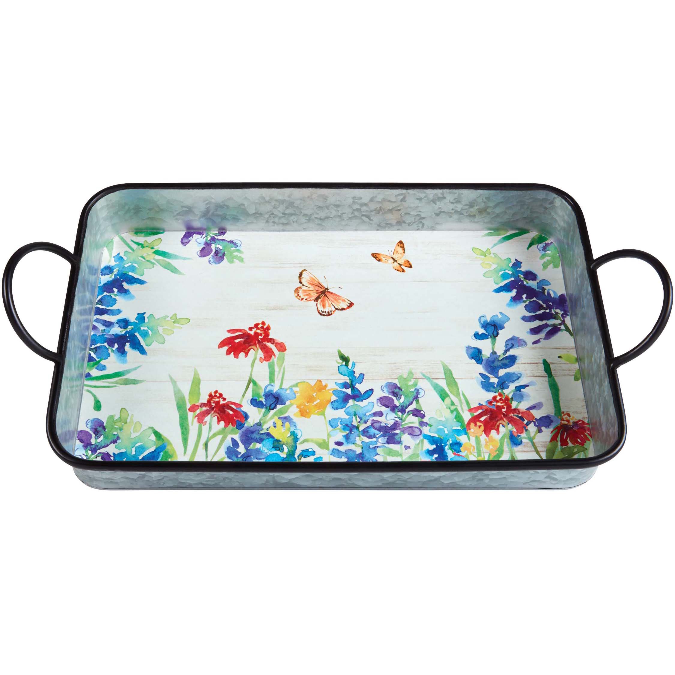 Haven & Key Bluebonnet Galvanized Rectangle Tray - Shop Serving dishes ...