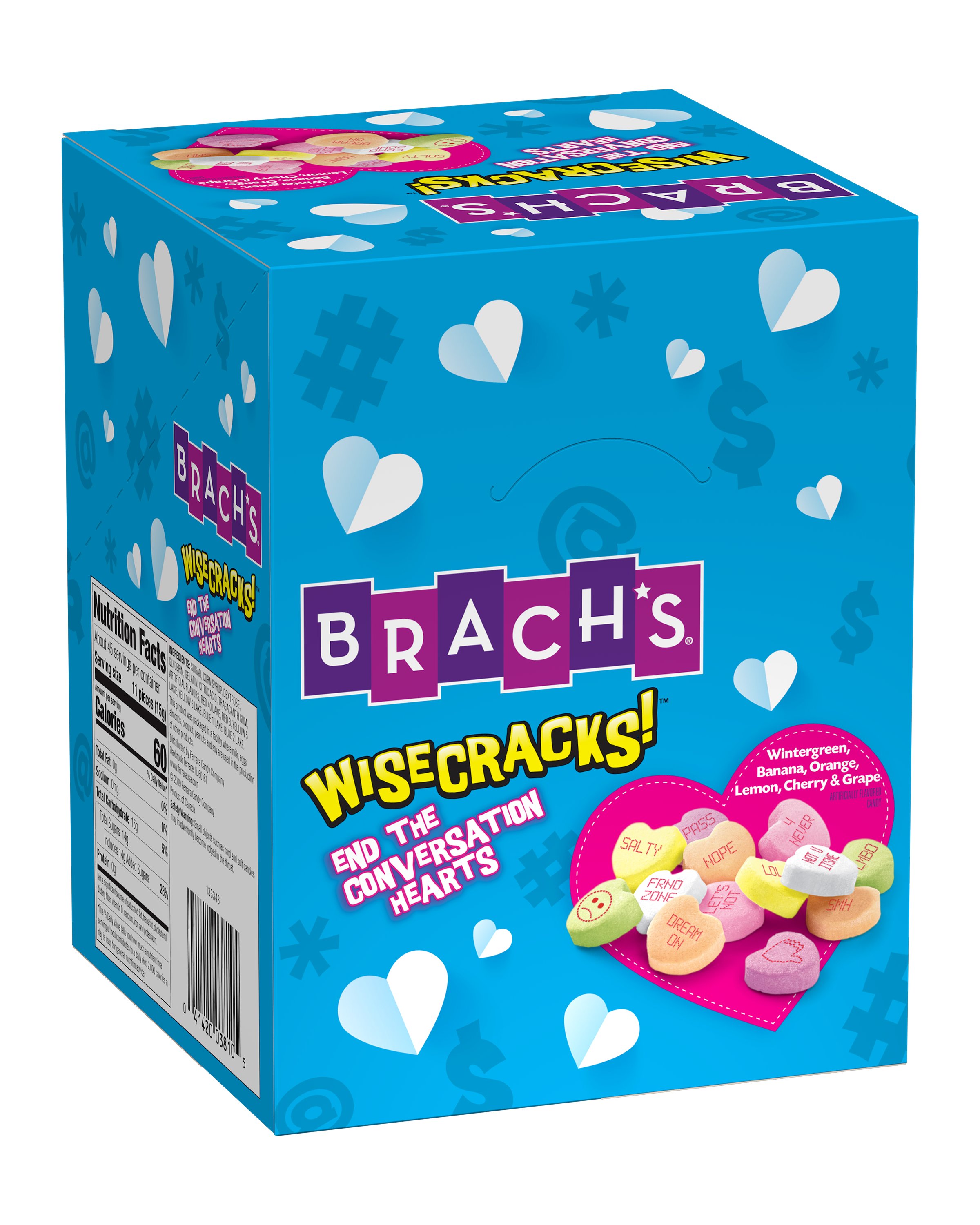 Brach's Wisecracks Tiny Conversation Hearts - Shop Candy at H-E-B