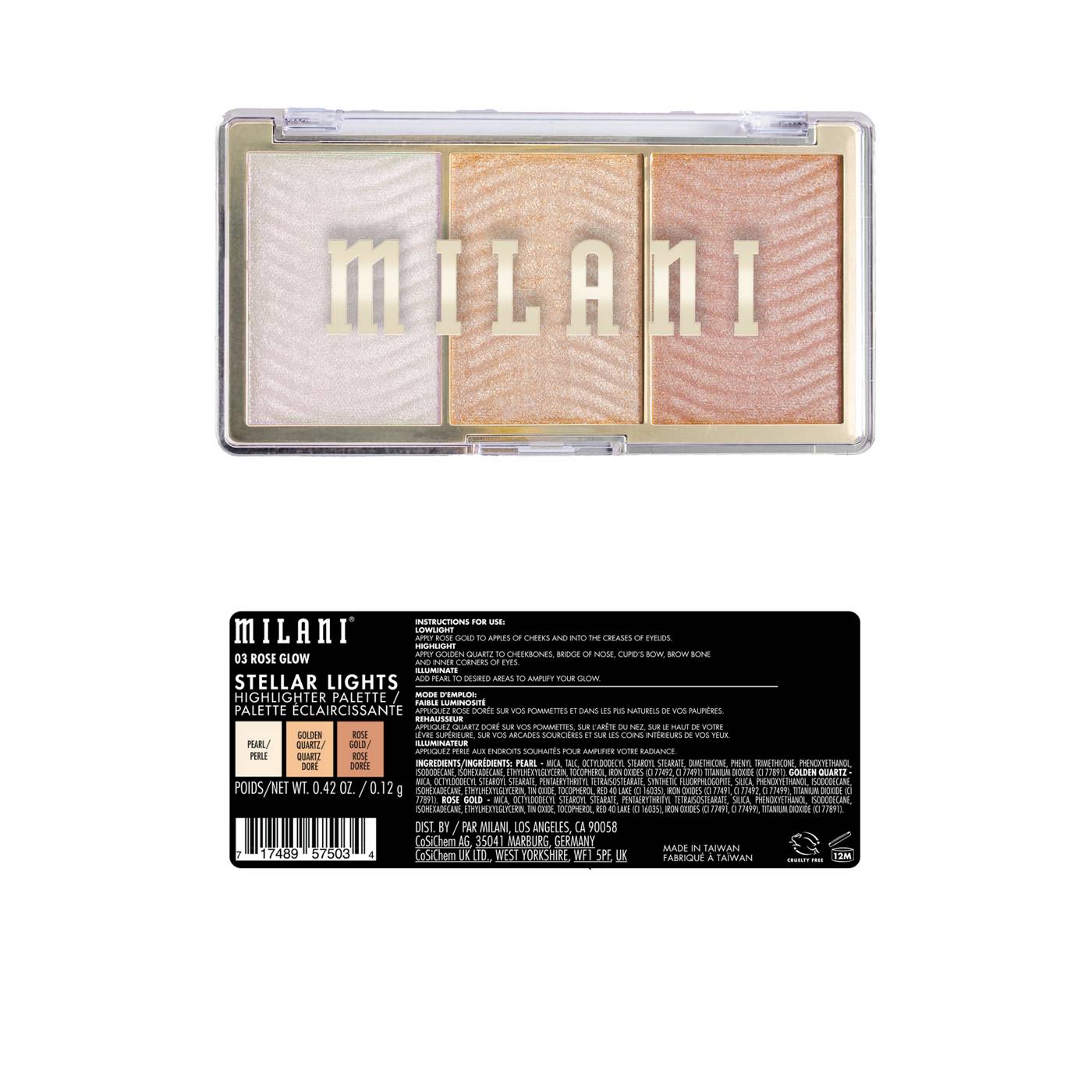 Milani Stellar Lights Highlighter Palette - Rose Glow - Shop Bronzers & Highlighters at H-E-B