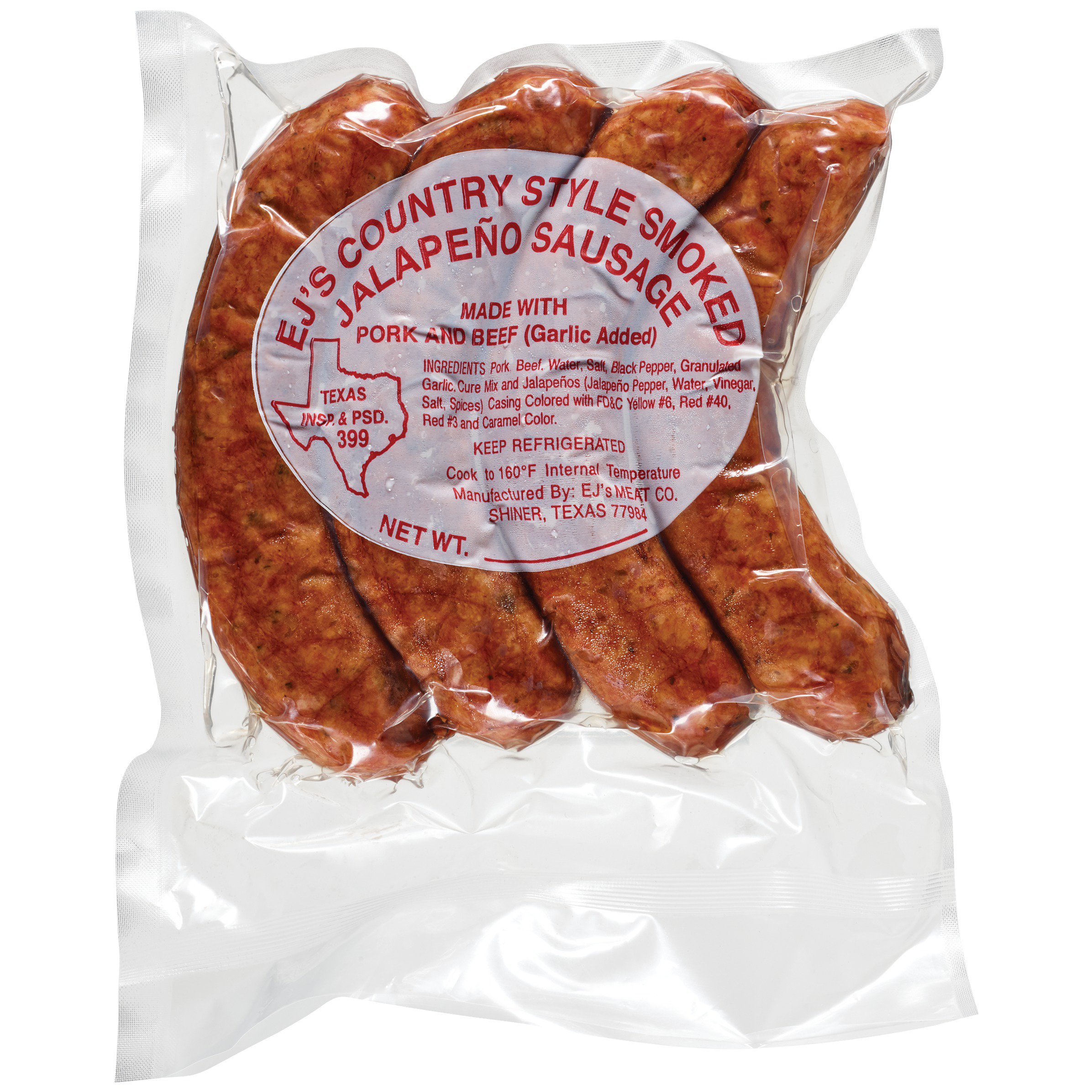 EJ's Country Style Smoked Sausage - Jalapeno - Shop Sausage at H-E-B