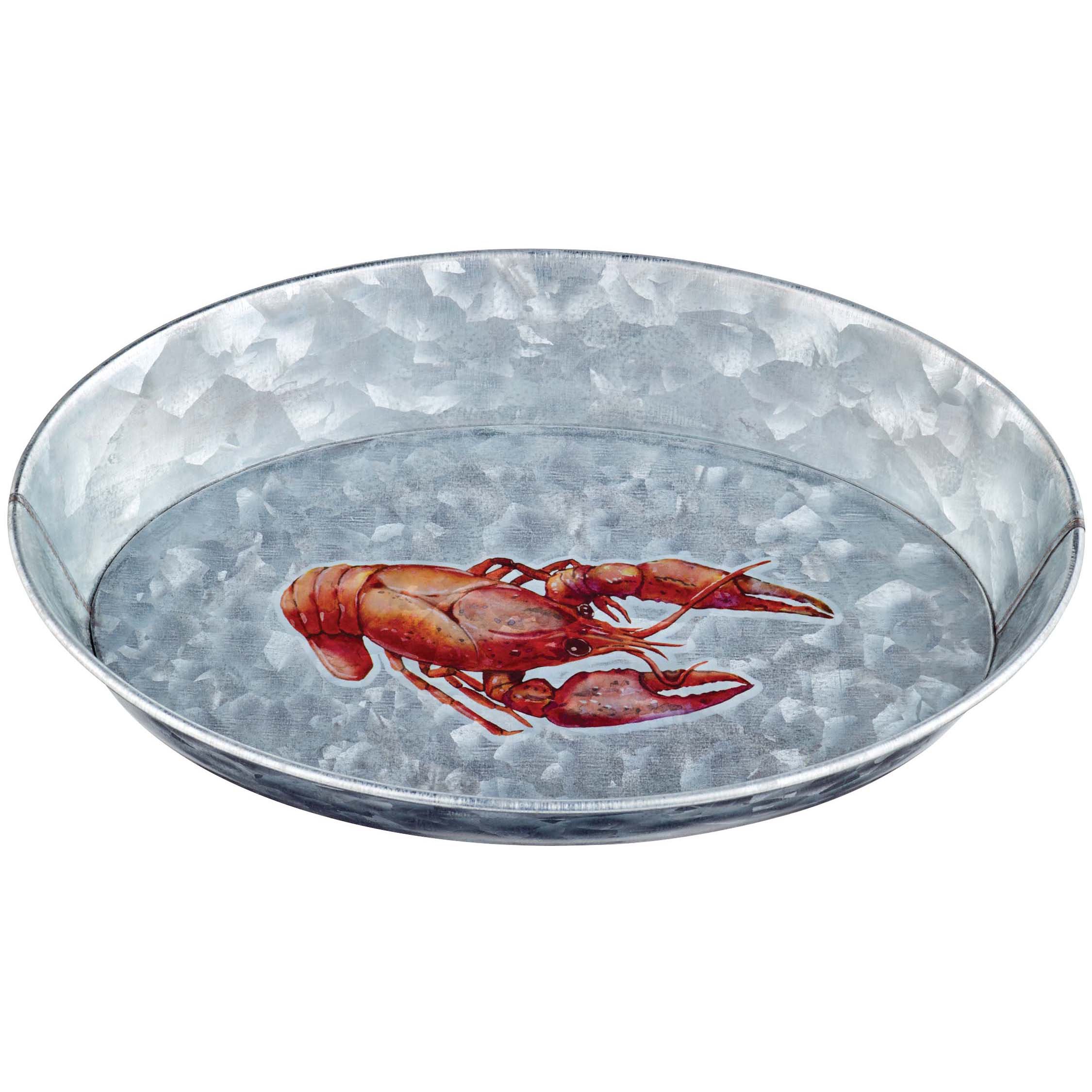 Haven & Key Crawfish Galvanized Oval Tray - Shop Serving dishes at H-E-B