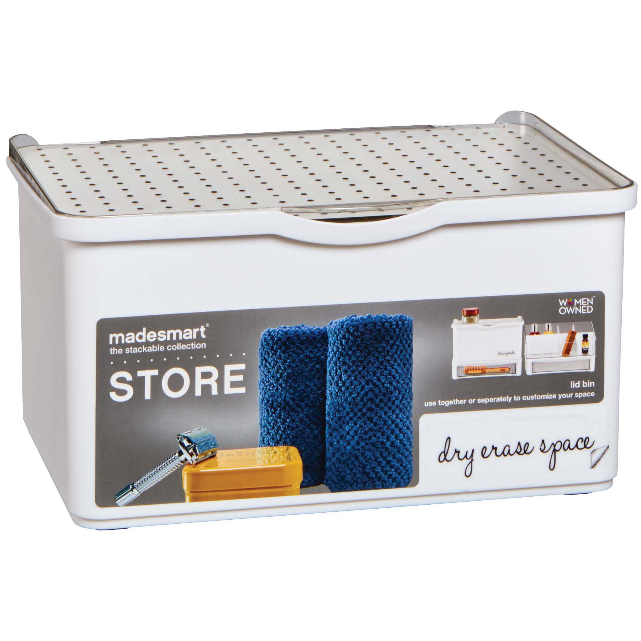 Madesmart Medium Lid Bin White - Shop Storage bins at H-E-B