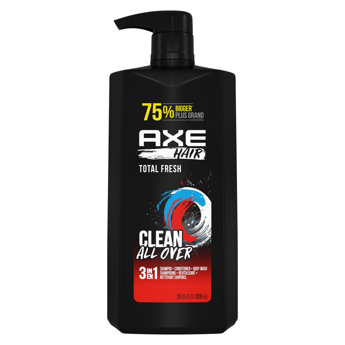 AXE Hair 3 in 1 Shampoo + Conditioner + Body Wash - Total Fresh - Shop ...