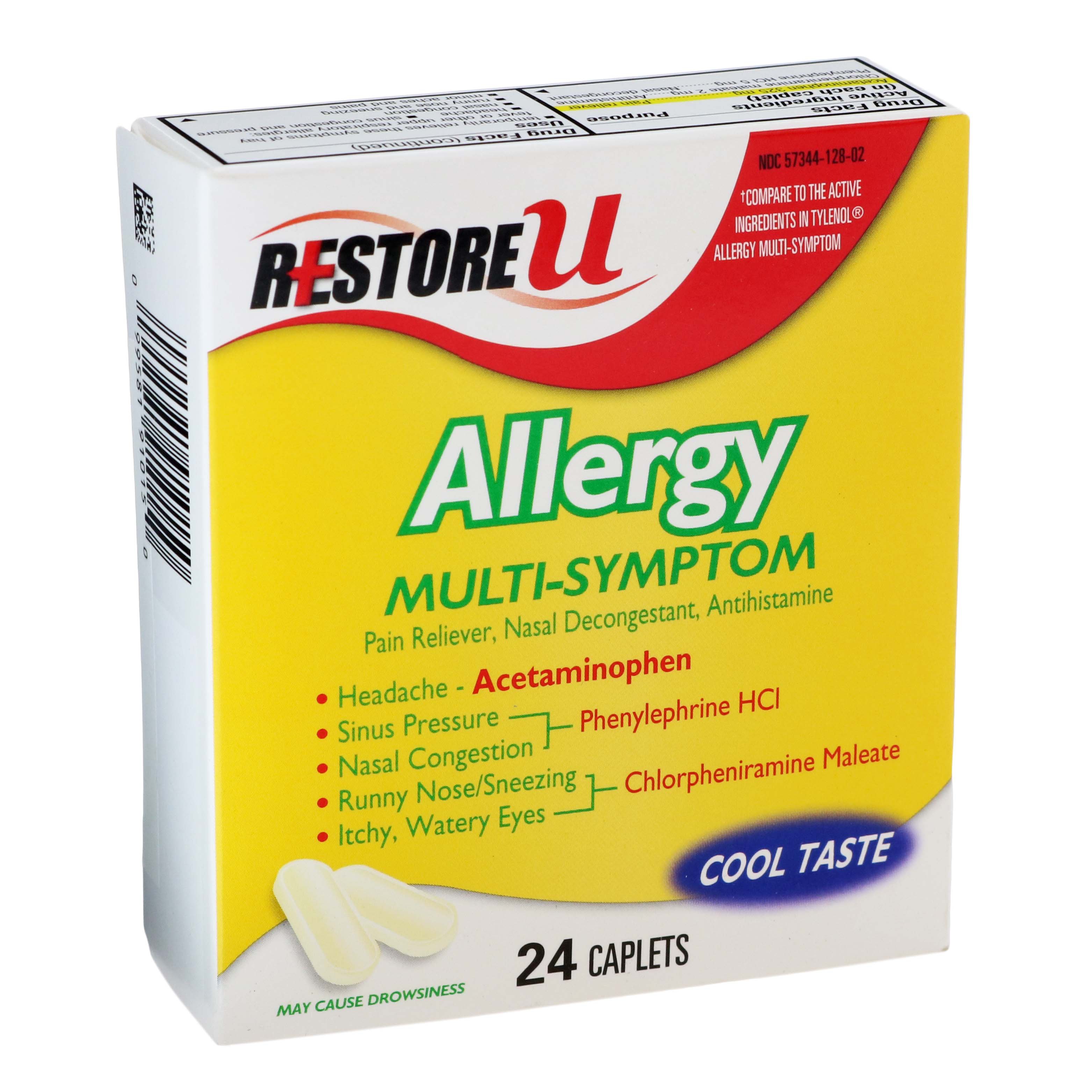 Restore U Allergy Multi Symptom Caplets - Shop Medicines & Treatments ...