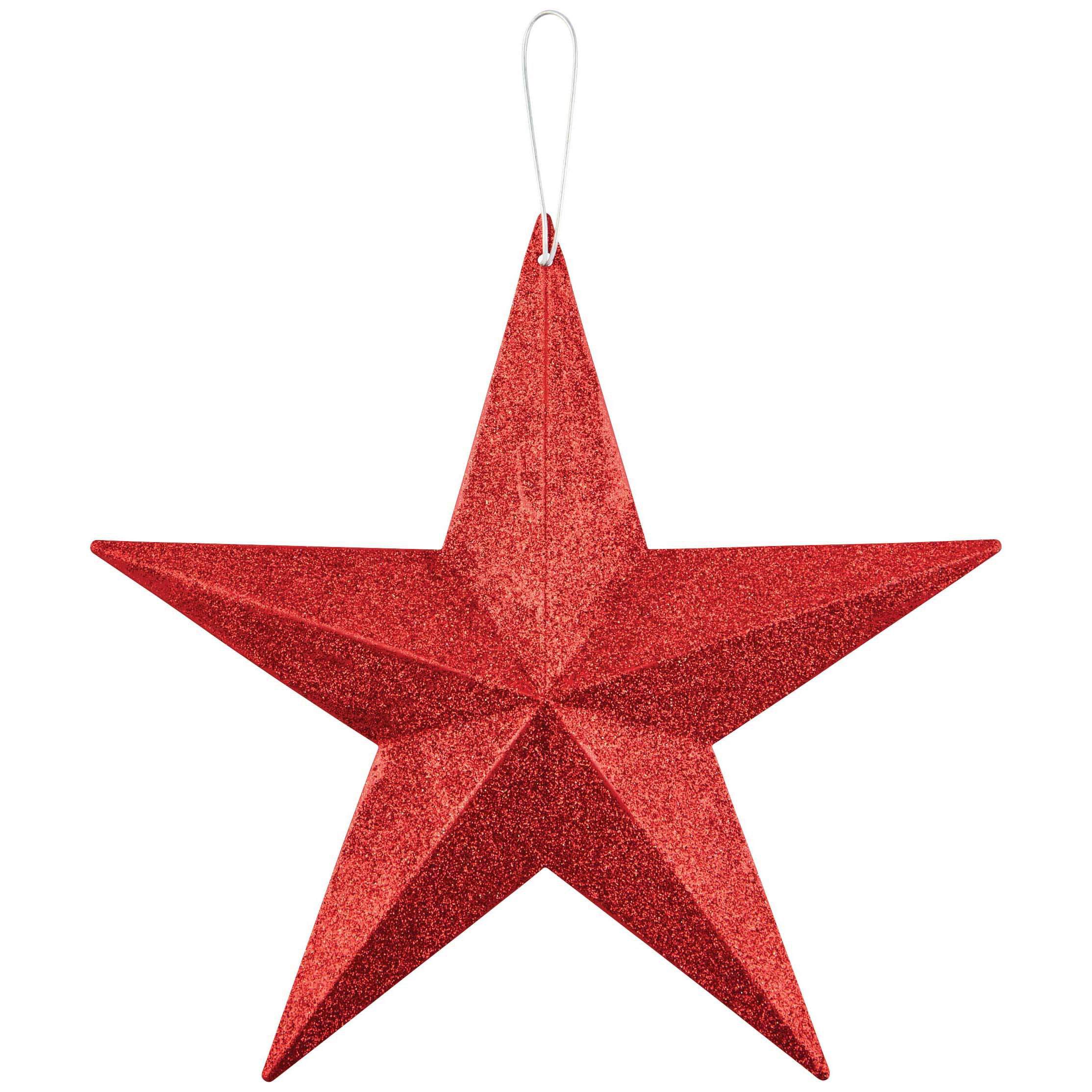 Destination Holiday Red/blue Glitter Star Deco - Shop Party decor at H-E-B