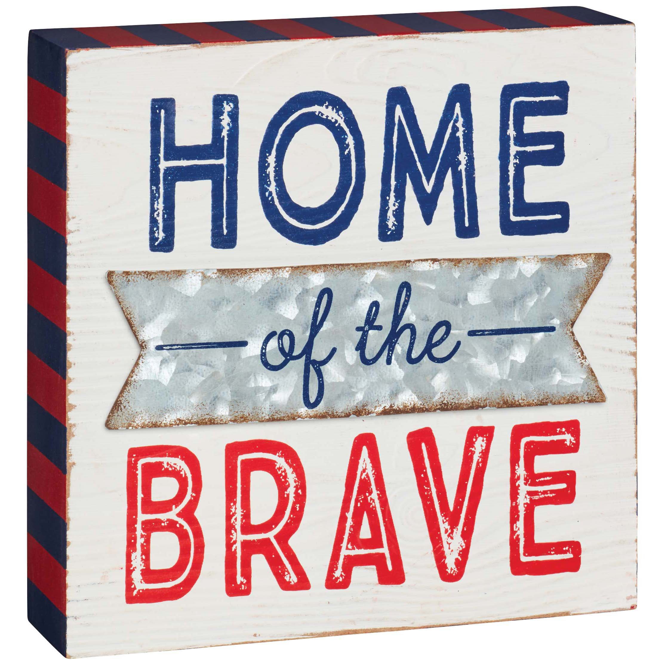 Destination Holiday Home Of The Brave Table Sign - Shop Seasonal decor ...