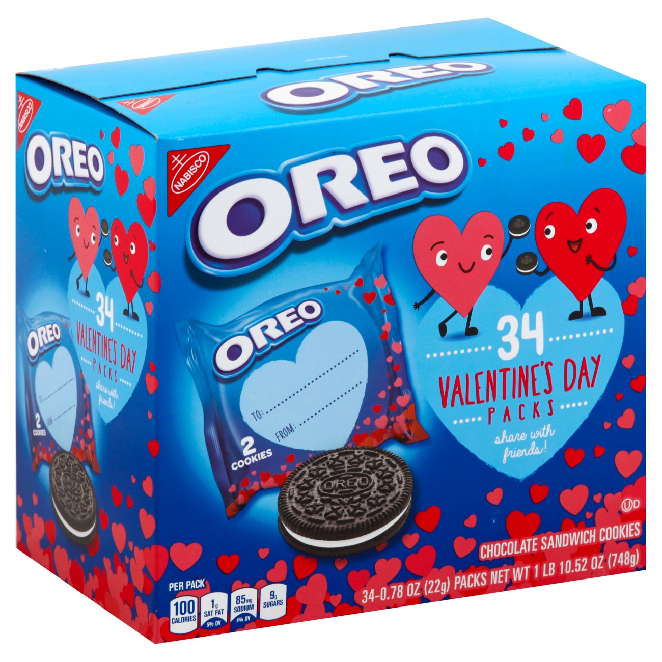 Nabisco Oreo Chocolate Sandwich Cookies Valentines Day Packs - Shop ...