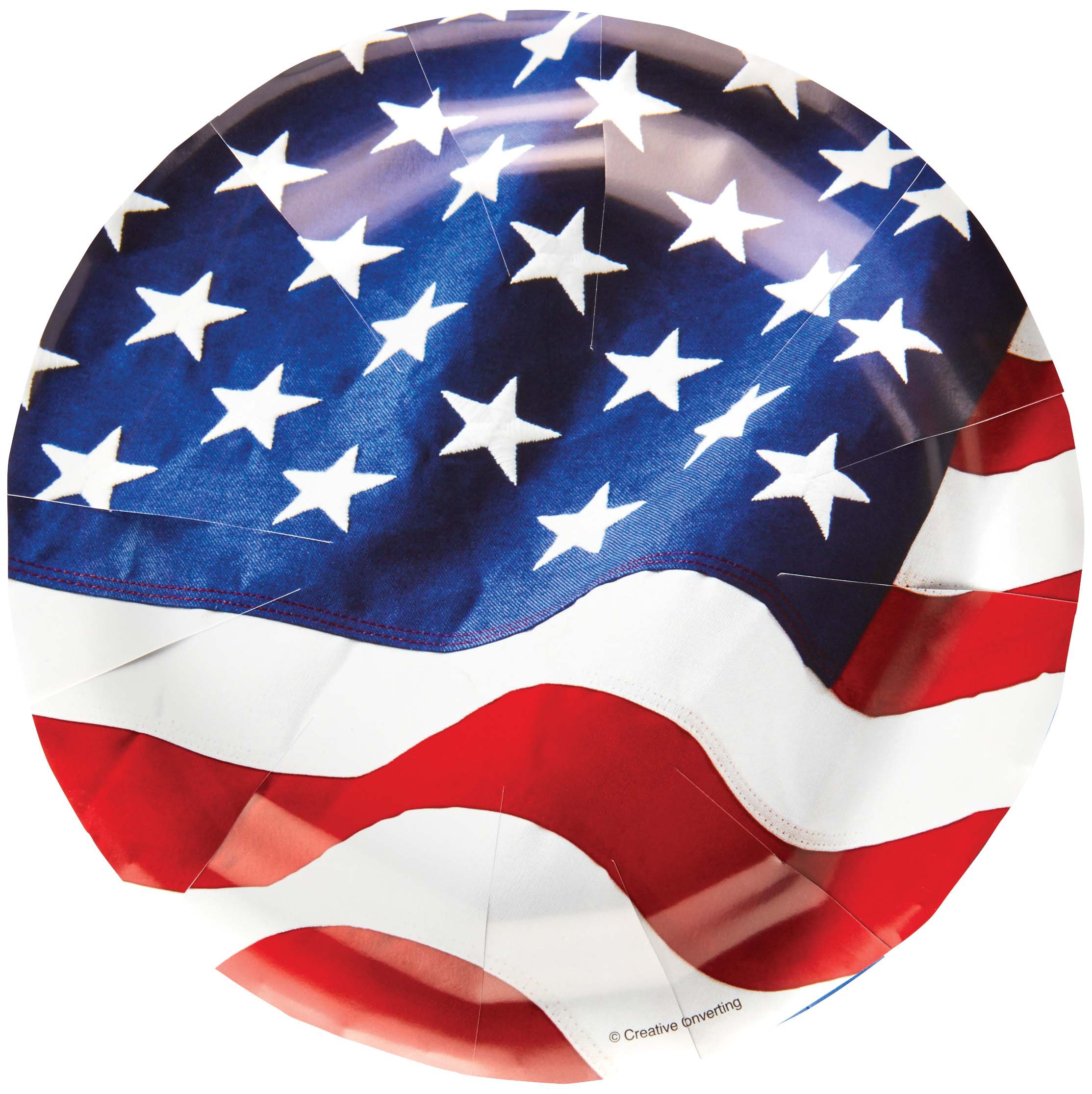 Creative Converting Lunch Plate Patriotic Flag - Shop Napkins & table ...