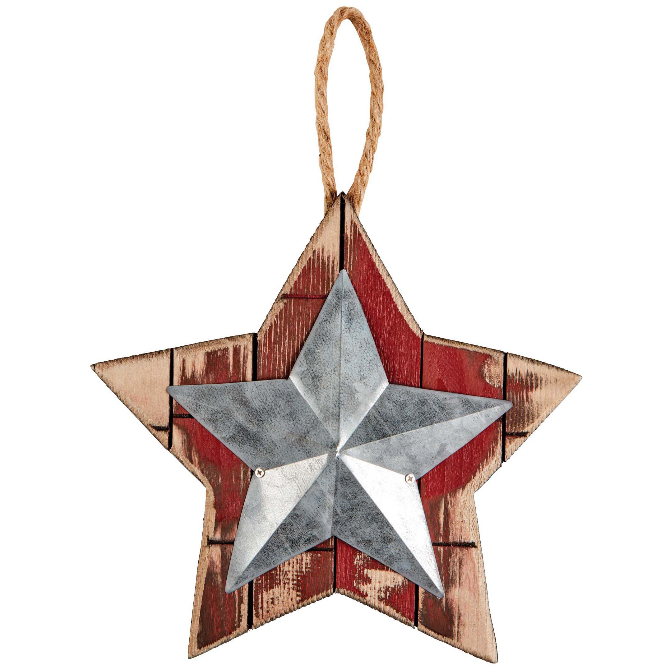 Haven & Key Wood & Galvanized Red Star Decor - Shop Seasonal decor at H-E-B